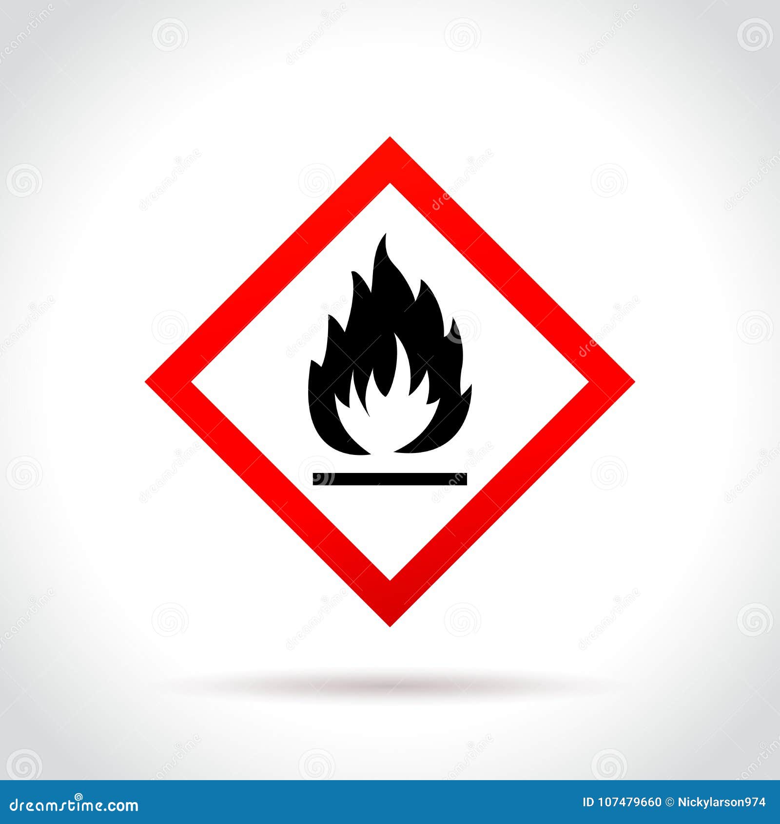 Icono Inflamable En El Fondo Blanco Ilustración del Vector ...