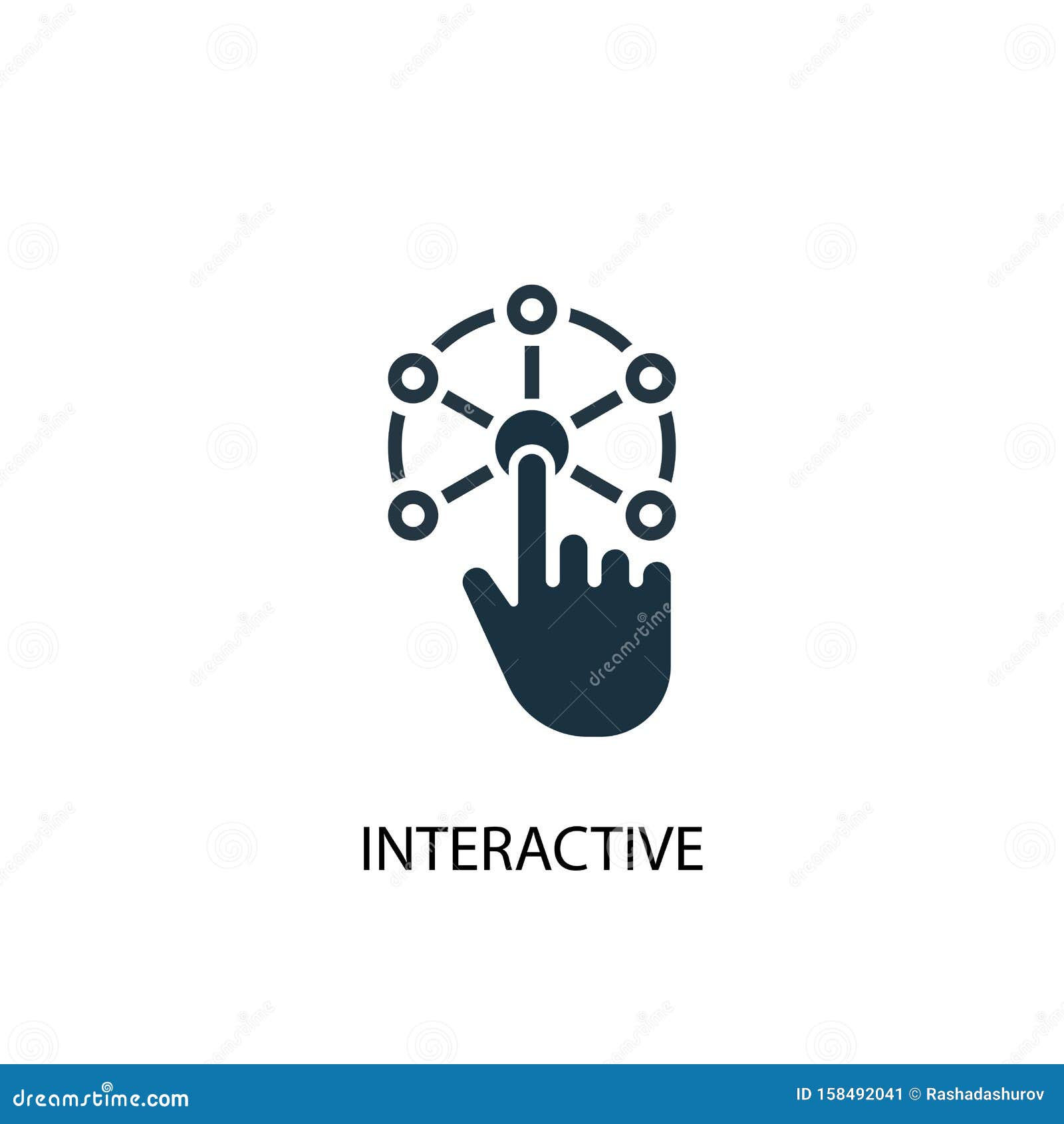 Icono Interactivo. Elemento Simple Ilustración del Vector - Ilustración ...