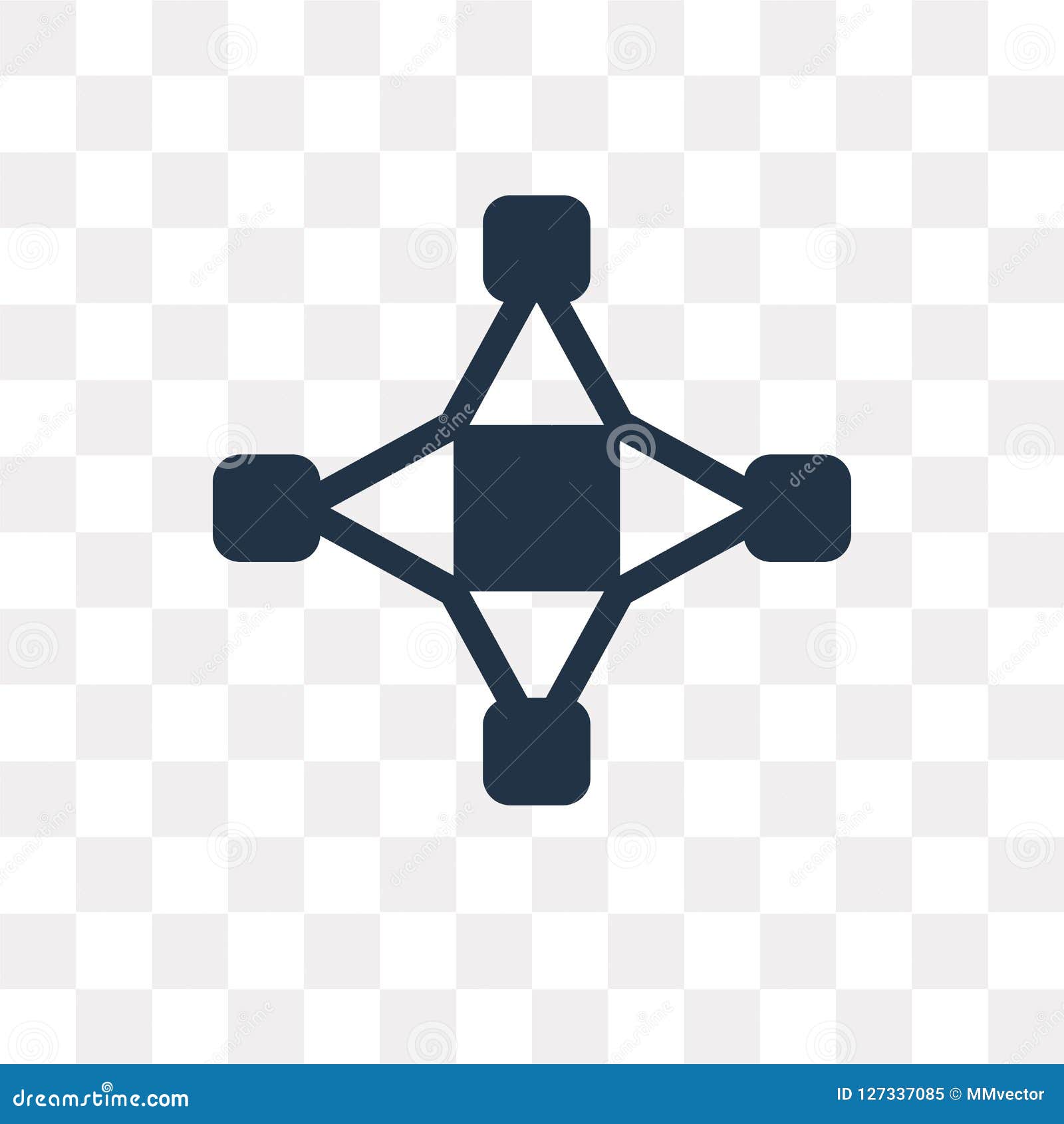 Icono Interconectado Del Vector Aislado En El Fondo Transparente, I ...