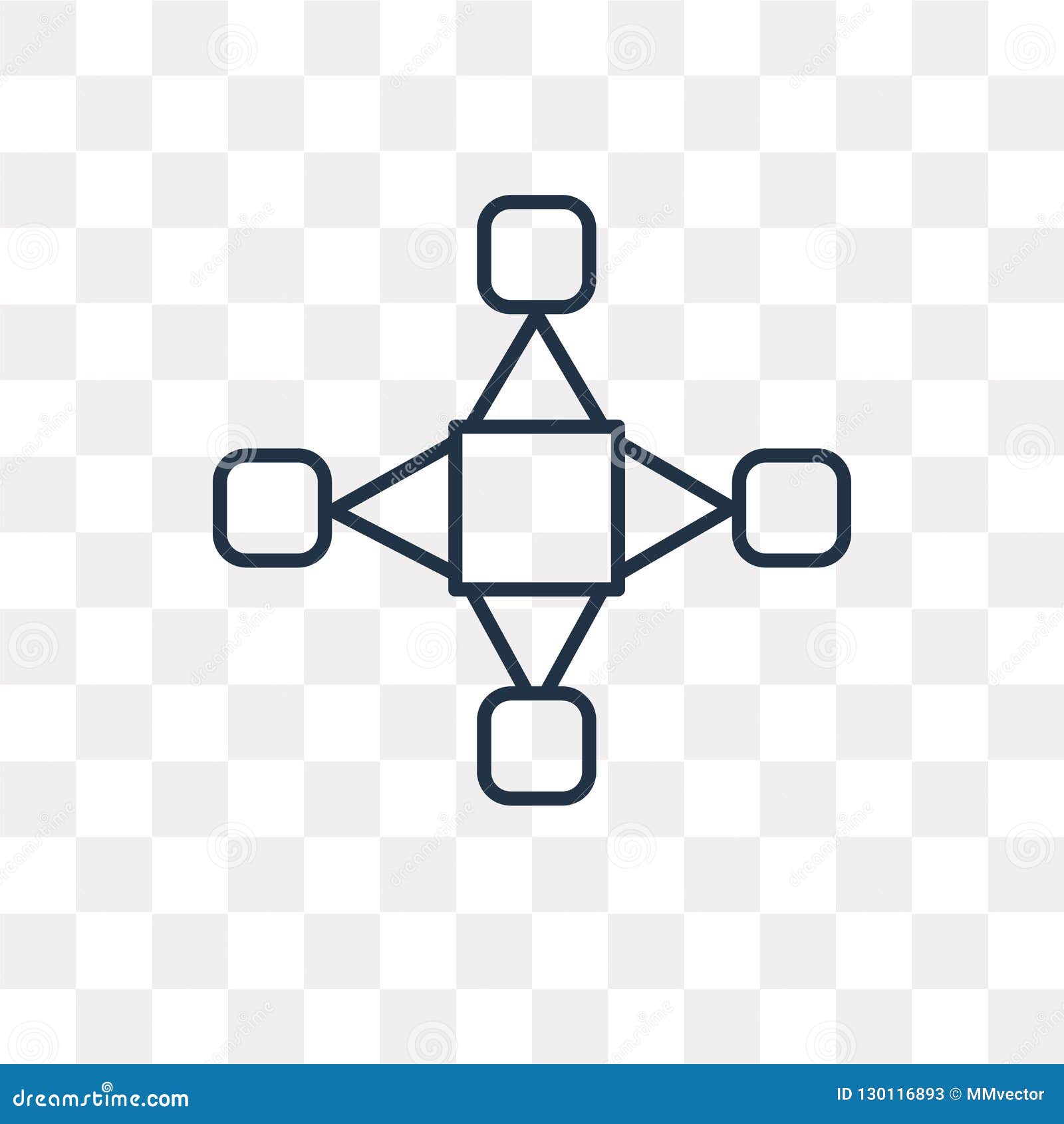 Icono Interconectado Del Vector Aislado En El Fondo Transparente, L ...