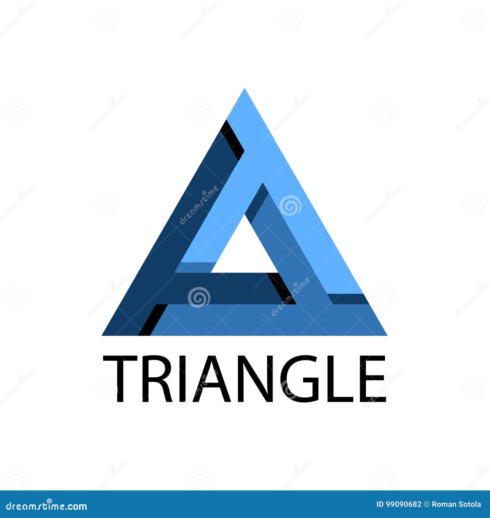 Icono Inusual Del Triángulo Azul Ilustración del Vector - Ilustración ...