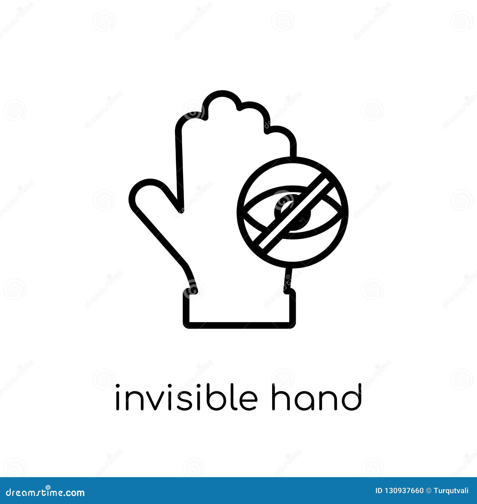 Icono invisible de la mano ilustración del vector. Ilustración de ...