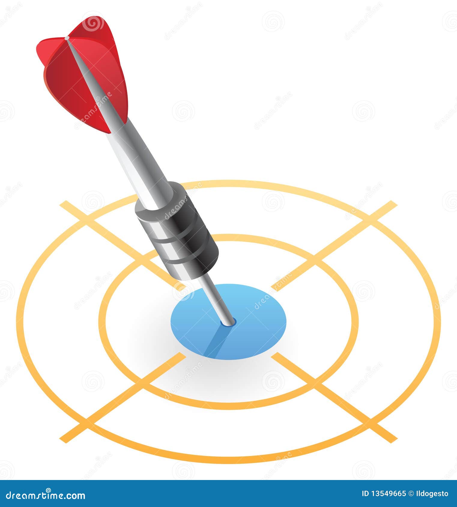 Icono Isométrico Del Dardo En Blanco Ilustración del Vector ...