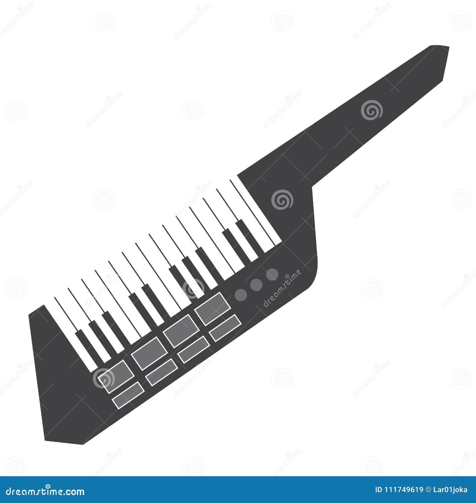 Icono Keytar Aislado Instrumento Musical Ilustración del Vector - Ilustración de guitarra, retro ...