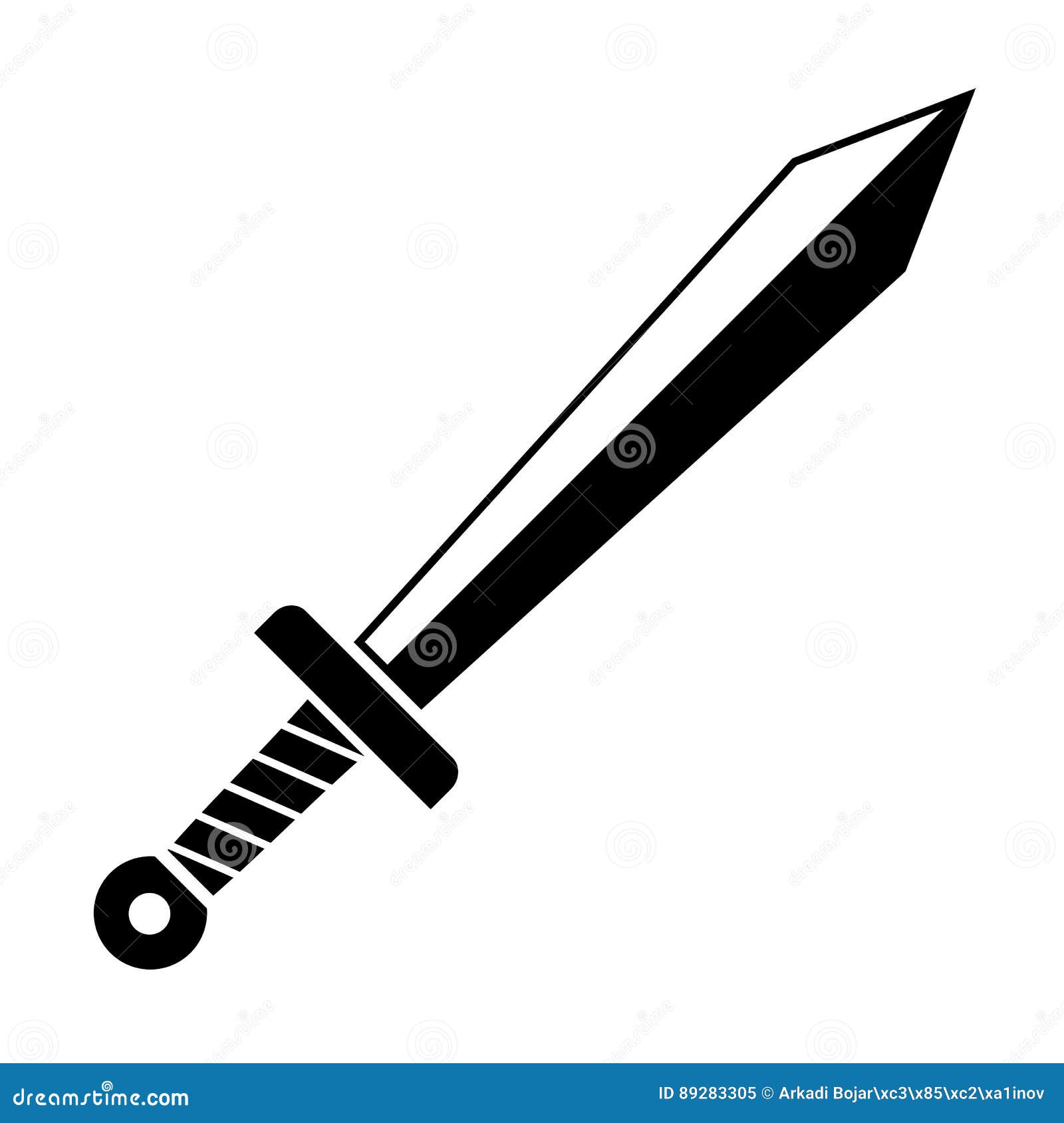 Icono Largo Del Vector De La Espada Ilustración del Vector ...