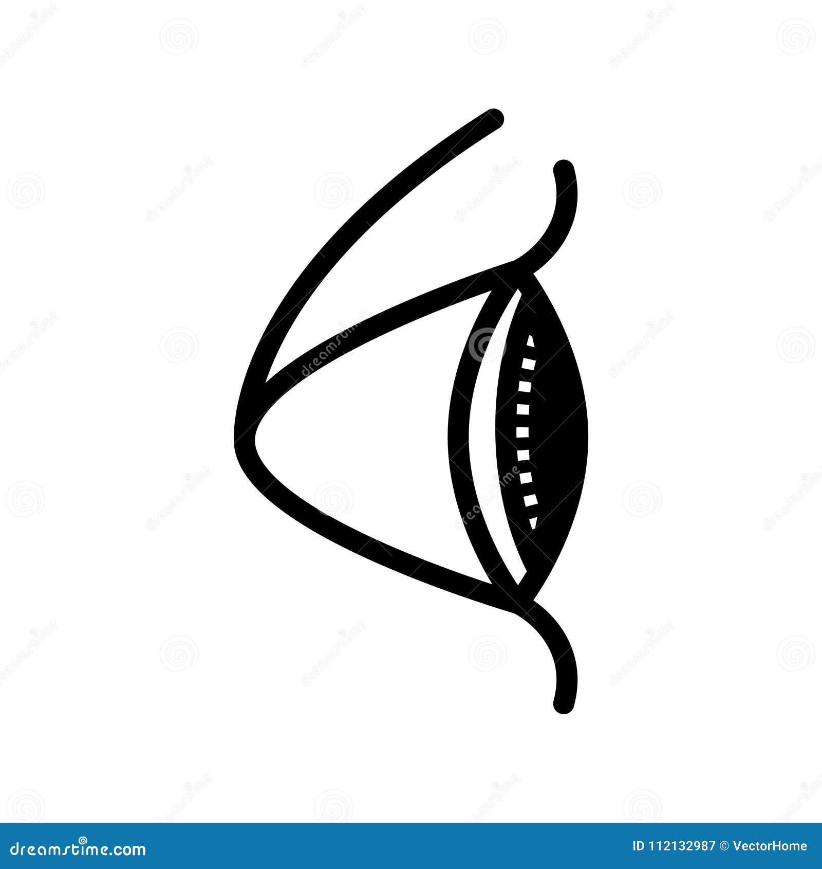 Icono Lateral Del Ojo, Ejemplo Del Vector Ilustración del Vector ...