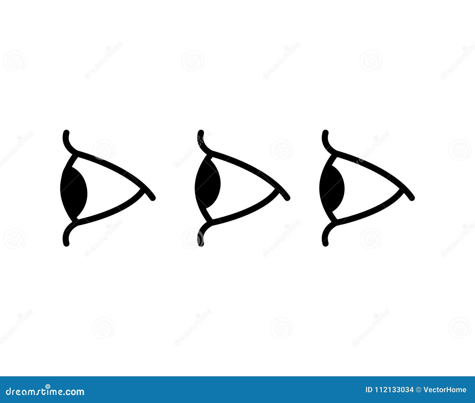 Icono Lateral Del Ojo, Ejemplo Del Vector Ilustración del Vector ...