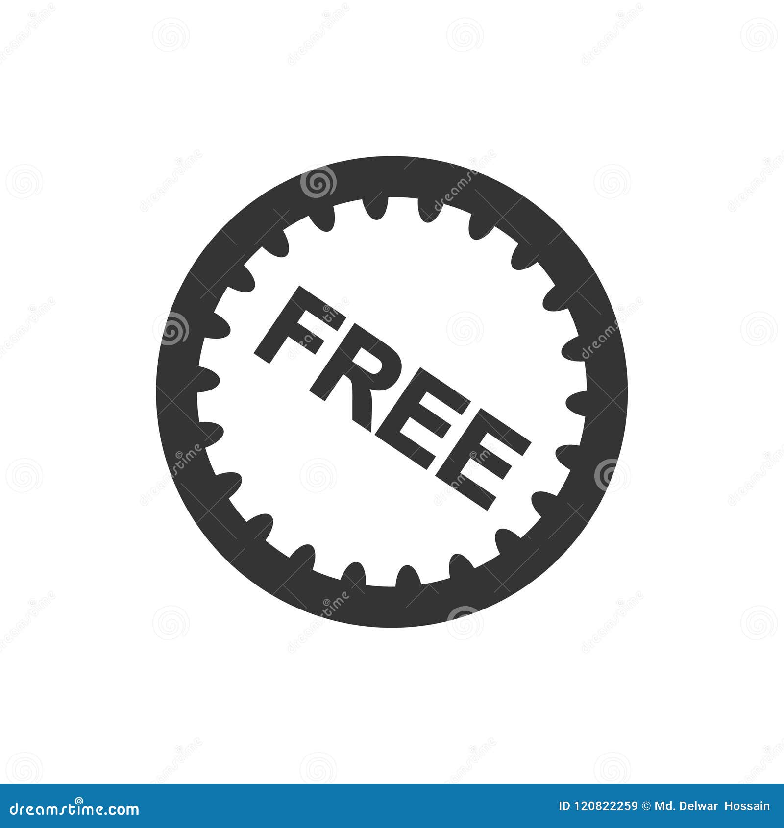 Icono libre de la insignia ilustración del vector. Ilustración de libre ...