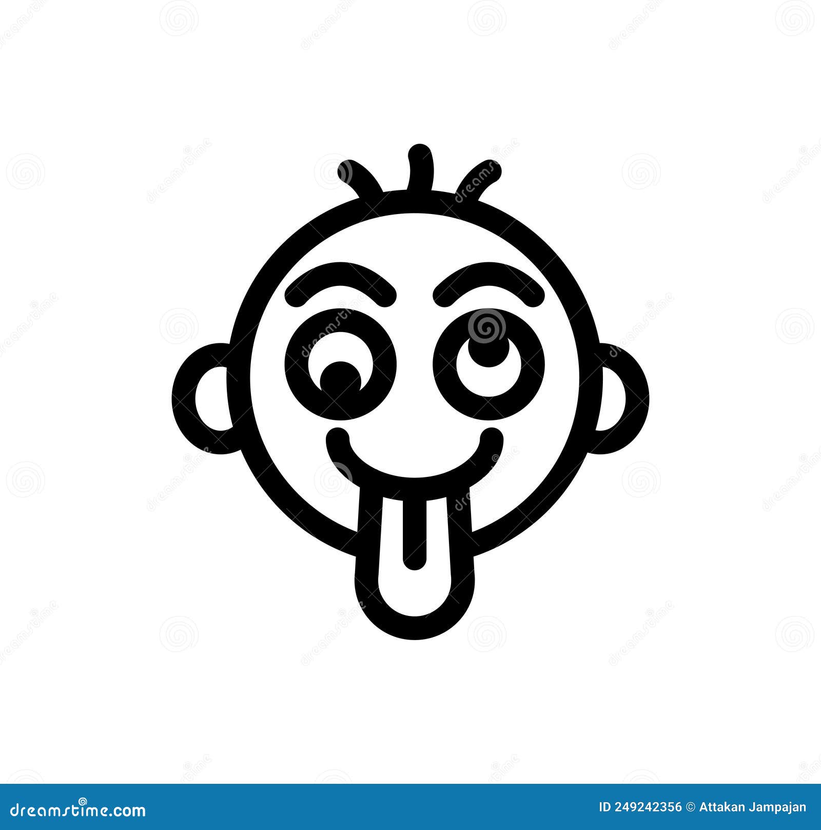 Icono Lineal De Cara Descarada . Ilustración del Vector - Ilustración ...