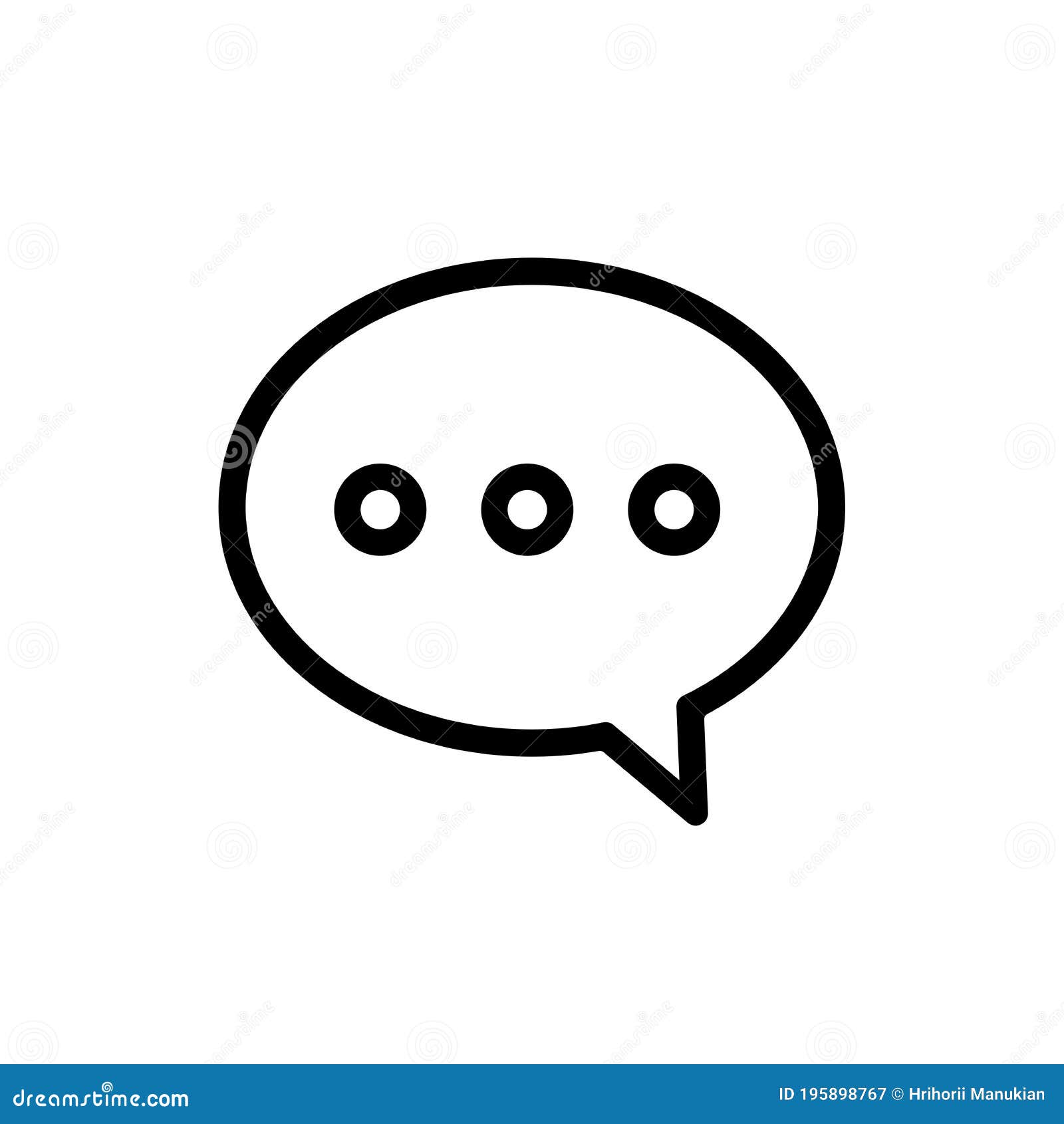 Icono Lineal De Chat. Uno De Un Conjunto De Iconos Web Lineales ...