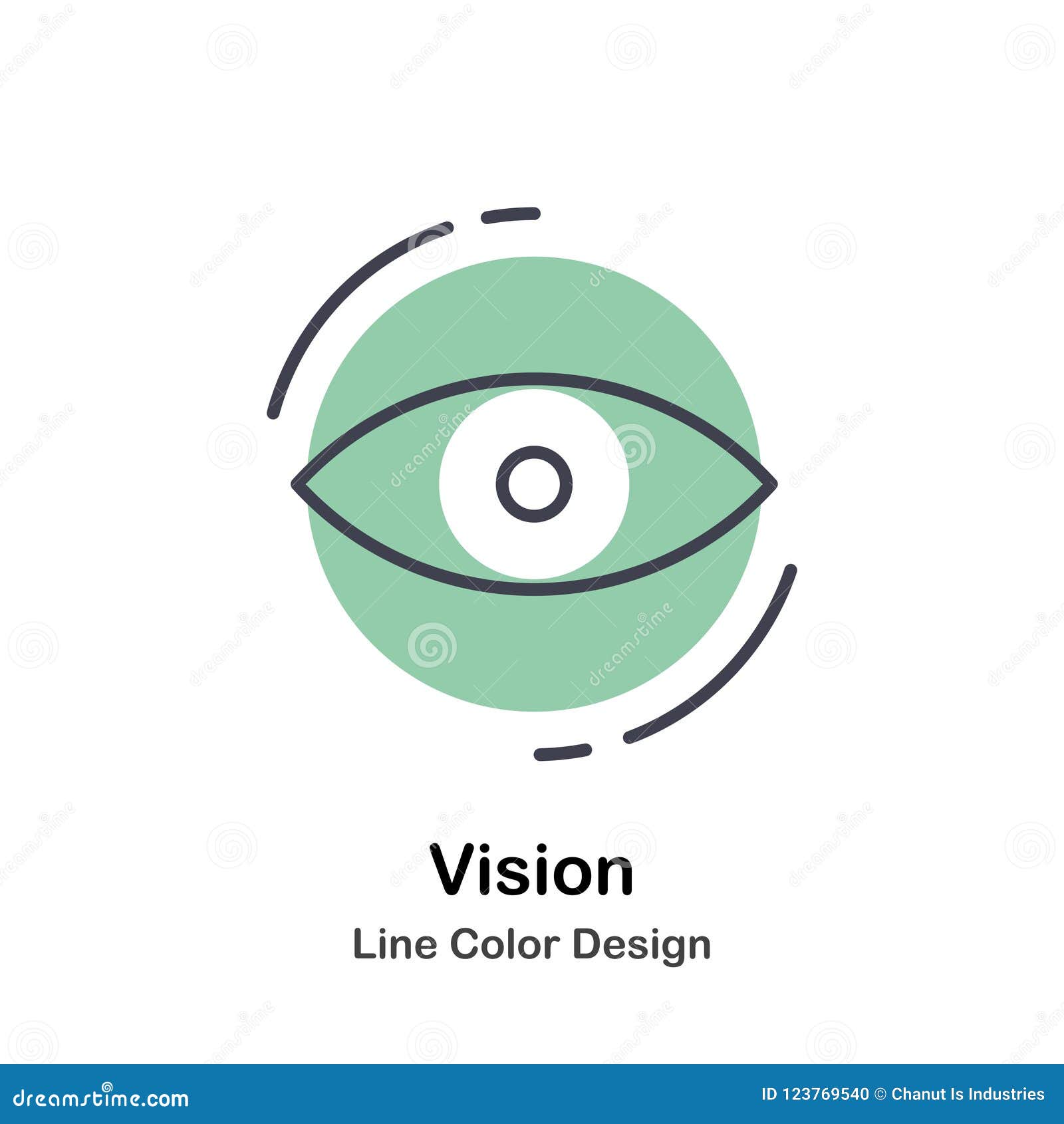 Icono Lineal Del Color De Vision Ilustración del Vector - Ilustración ...
