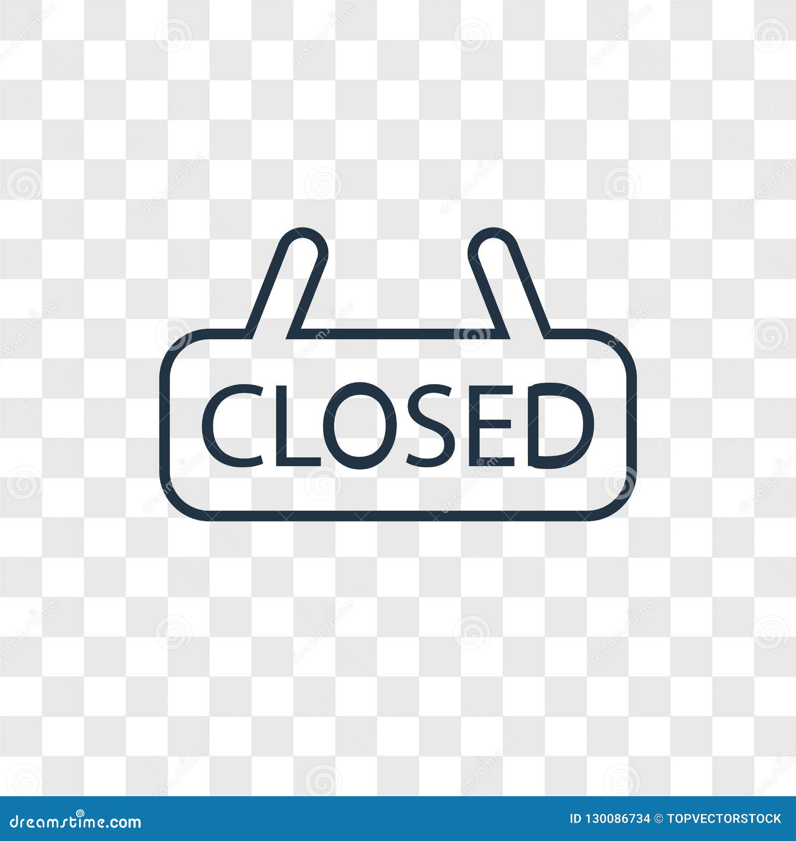 Icono Linear Cerrado Del Vector Del Concepto Aislado En Backgr ...