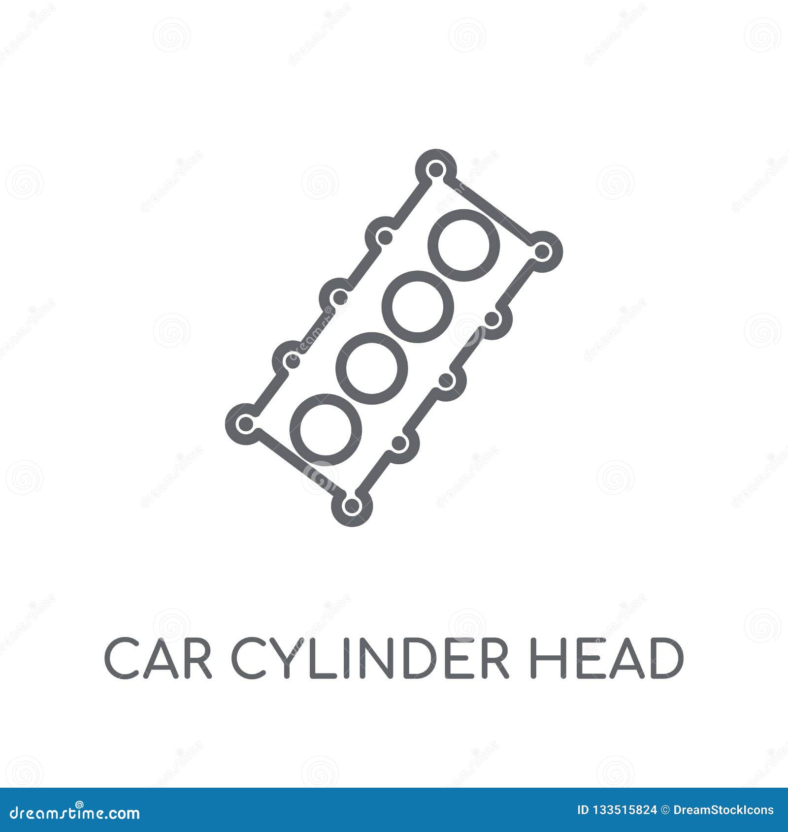 Icono Linear De Culata Del Coche Culata Moderno Del Coche Del Esquema ...