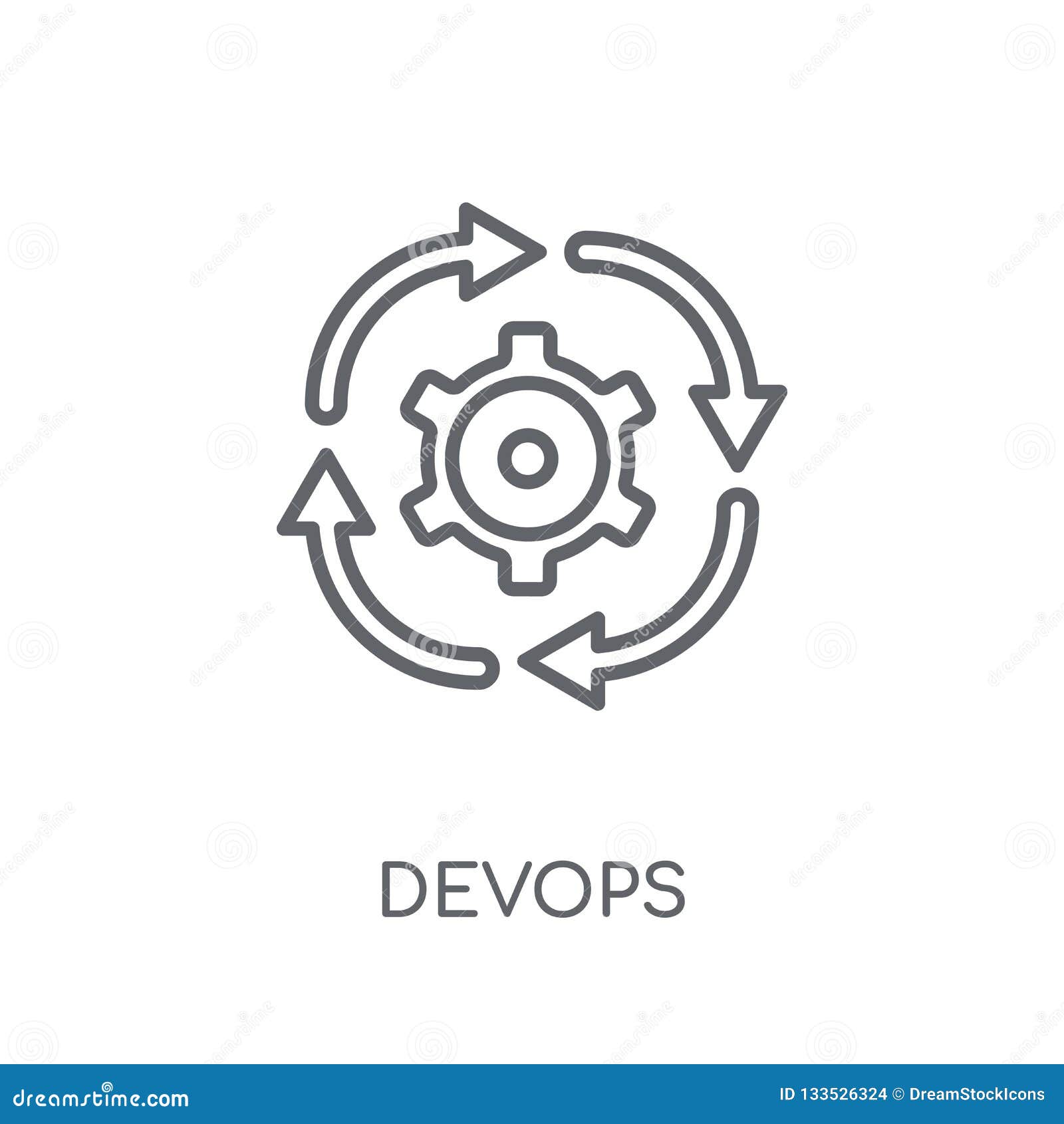 Icono Linear De DEVOPS Concepto Moderno Del Logotipo Del Esquema DEVOPS ...