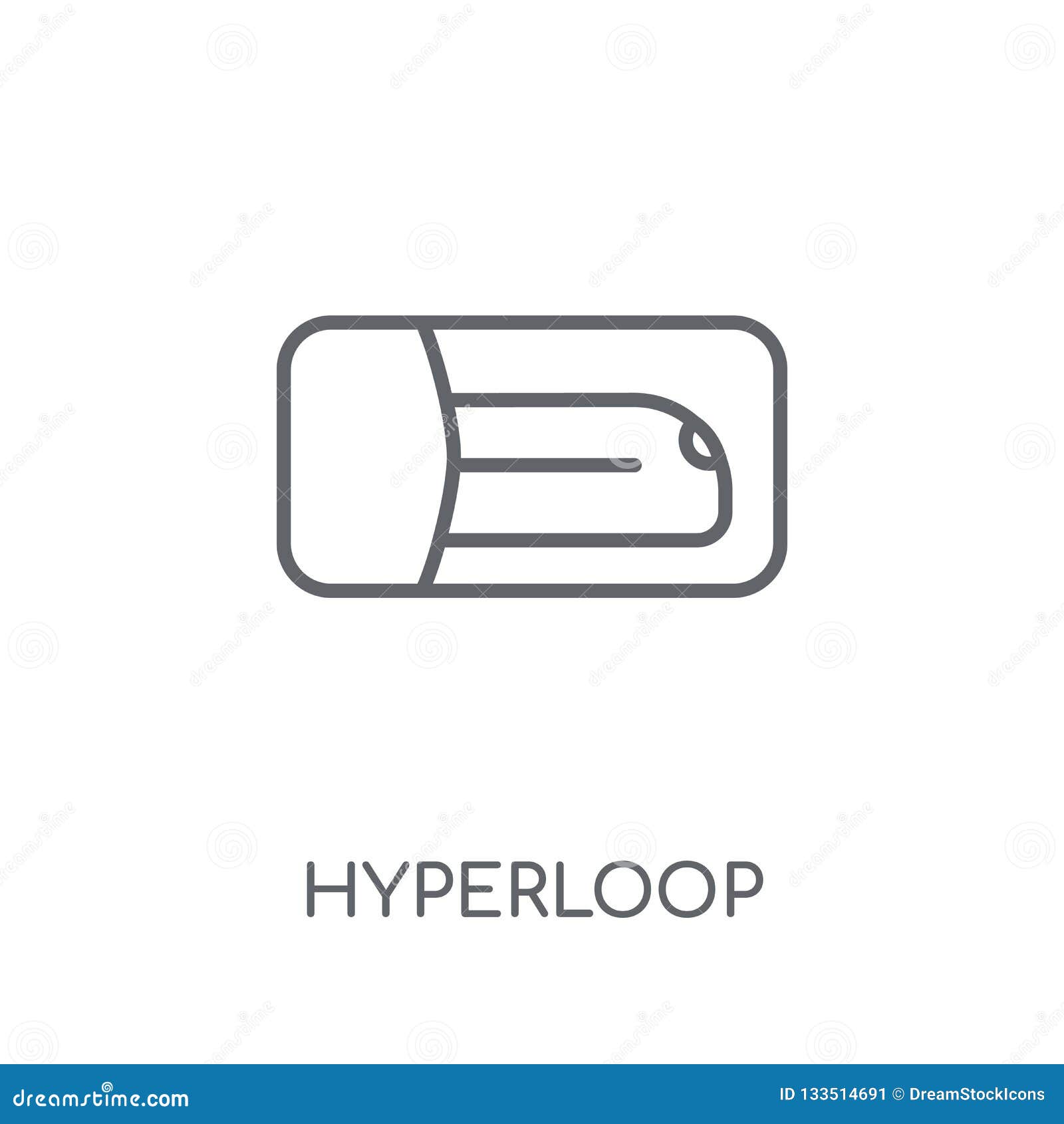 Icono Linear De Hyperloop Concepto Moderno Del Logotipo De Hyperloop Del Esquema Encendido ...