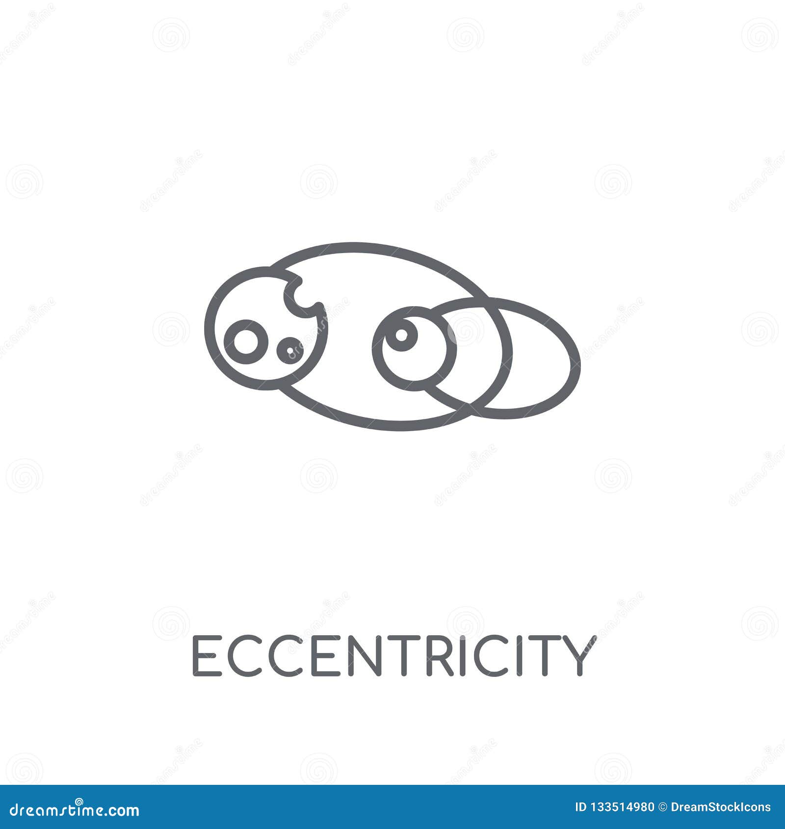 Icono Linear De La Excentricidad Conce Moderno Del Logotipo De La ...
