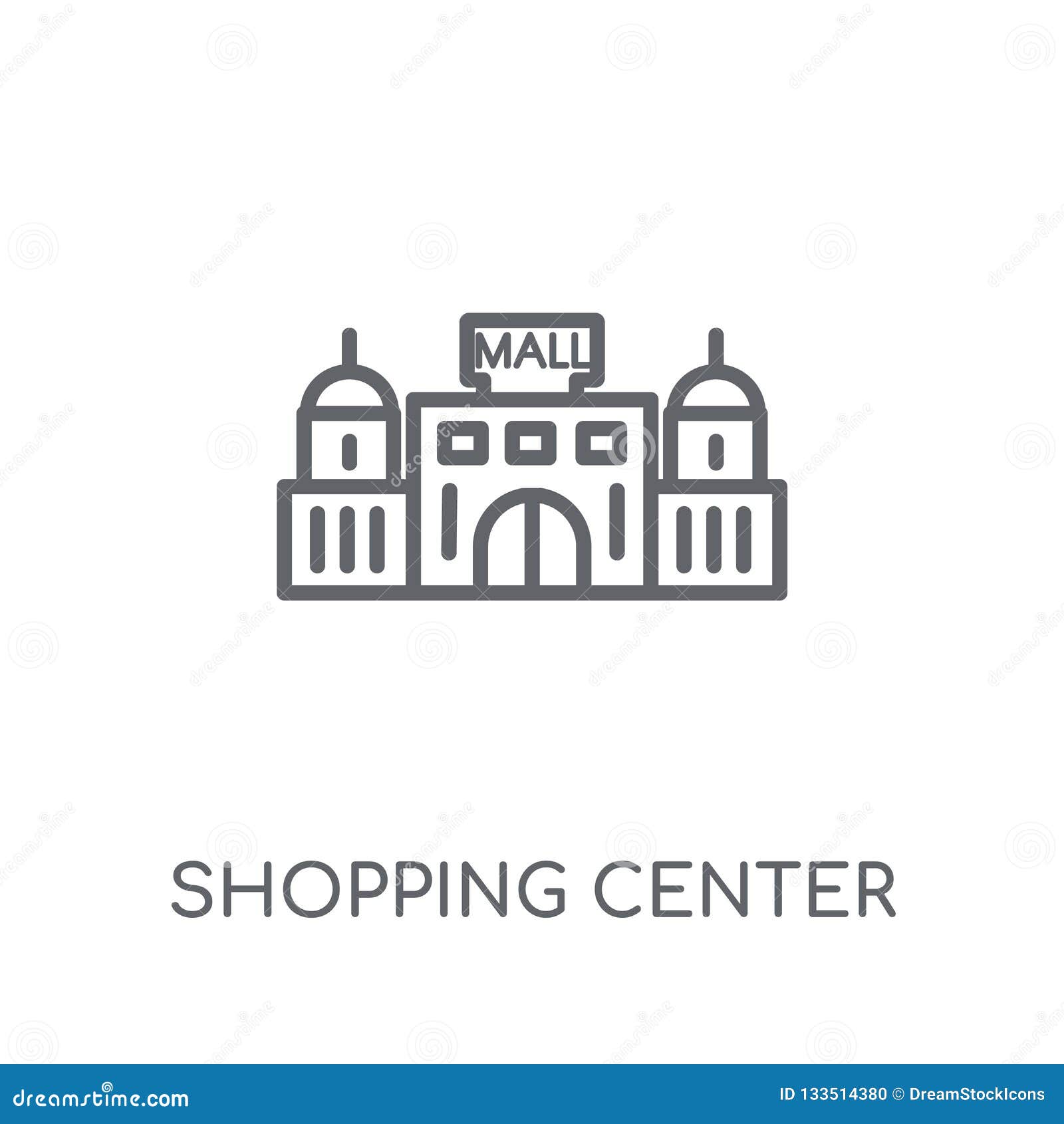 Icono Linear Del Centro Comercial Logotipo Moderno Del Centro Comercial ...