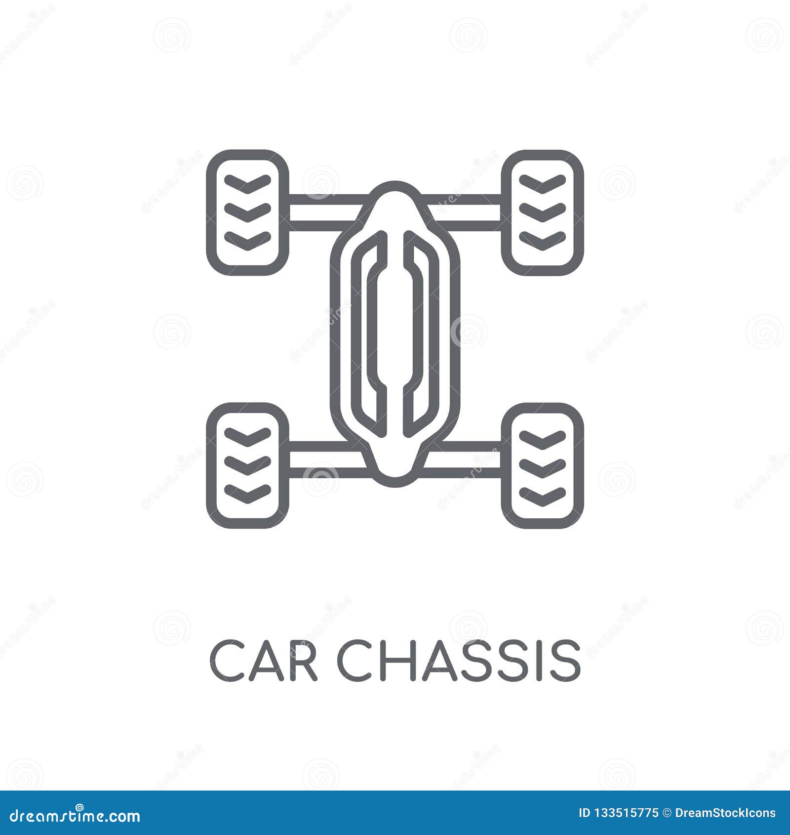 Icono Linear Del Chasis Del Coche Concepto Moderno Del Logotipo Del ...