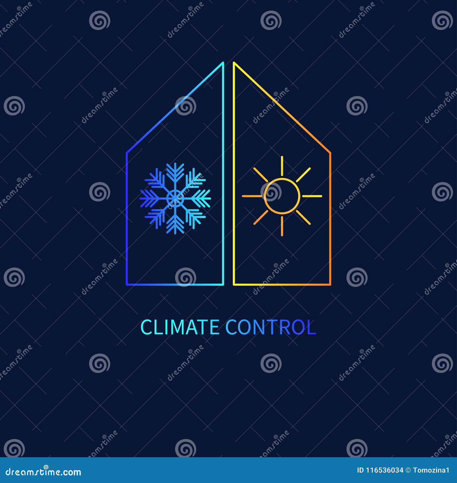 Icono Linear Del Control Del Clima Ilustración del Vector - Ilustración ...