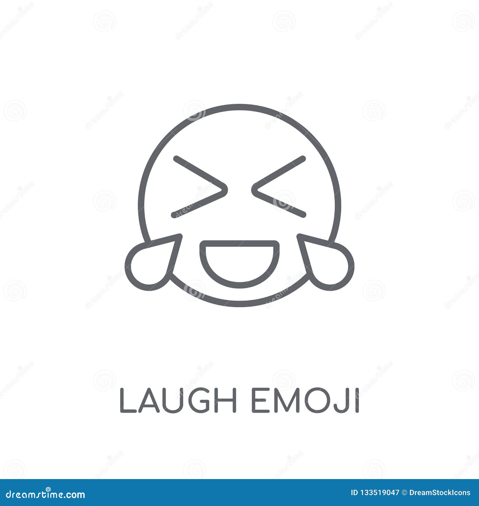 Icono Linear Del Emoji De La Risa Concepto Moderno Del Logotipo Del ...