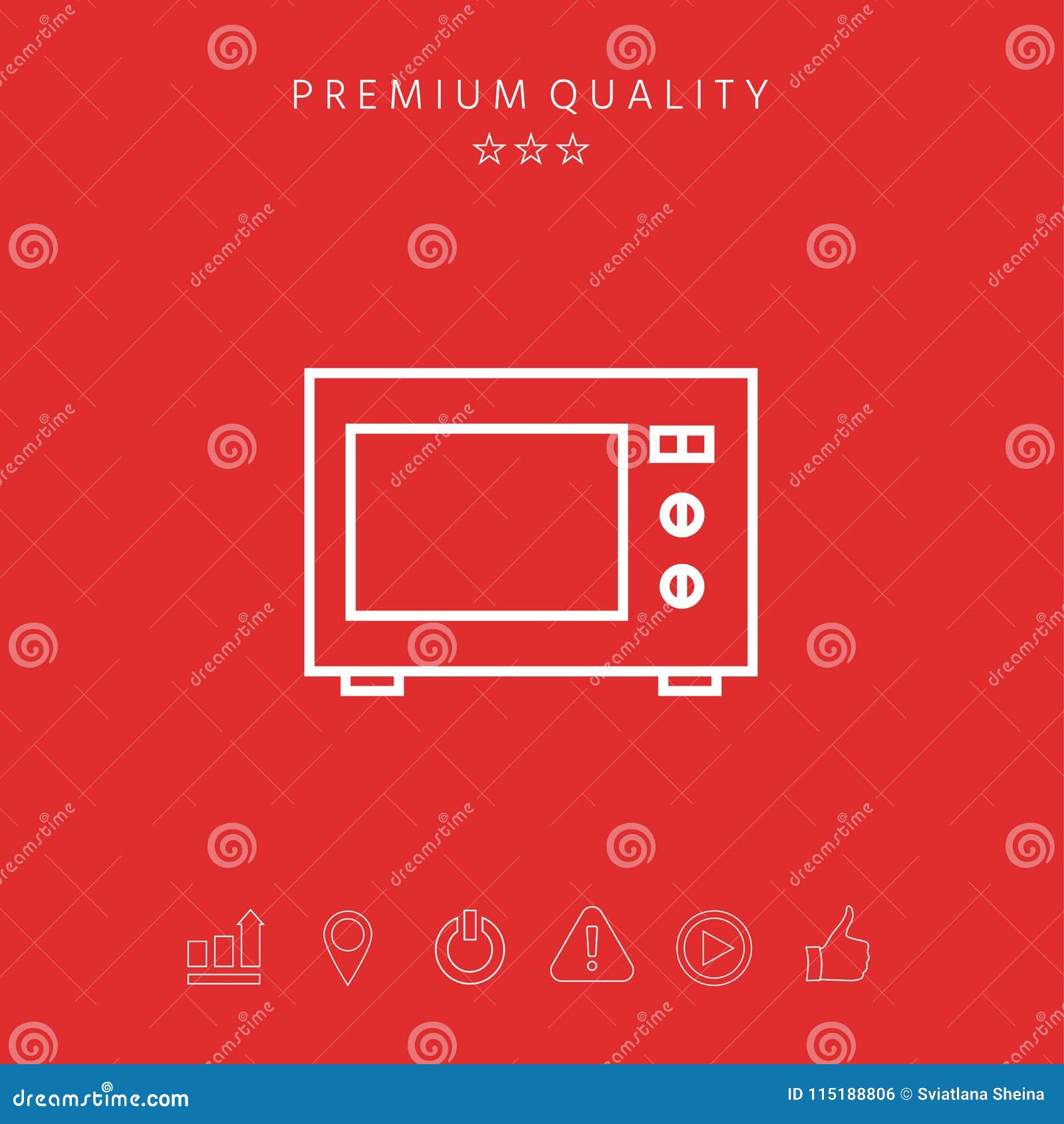 Icono Linear Del Horno De Microondas Ilustración del Vector ...