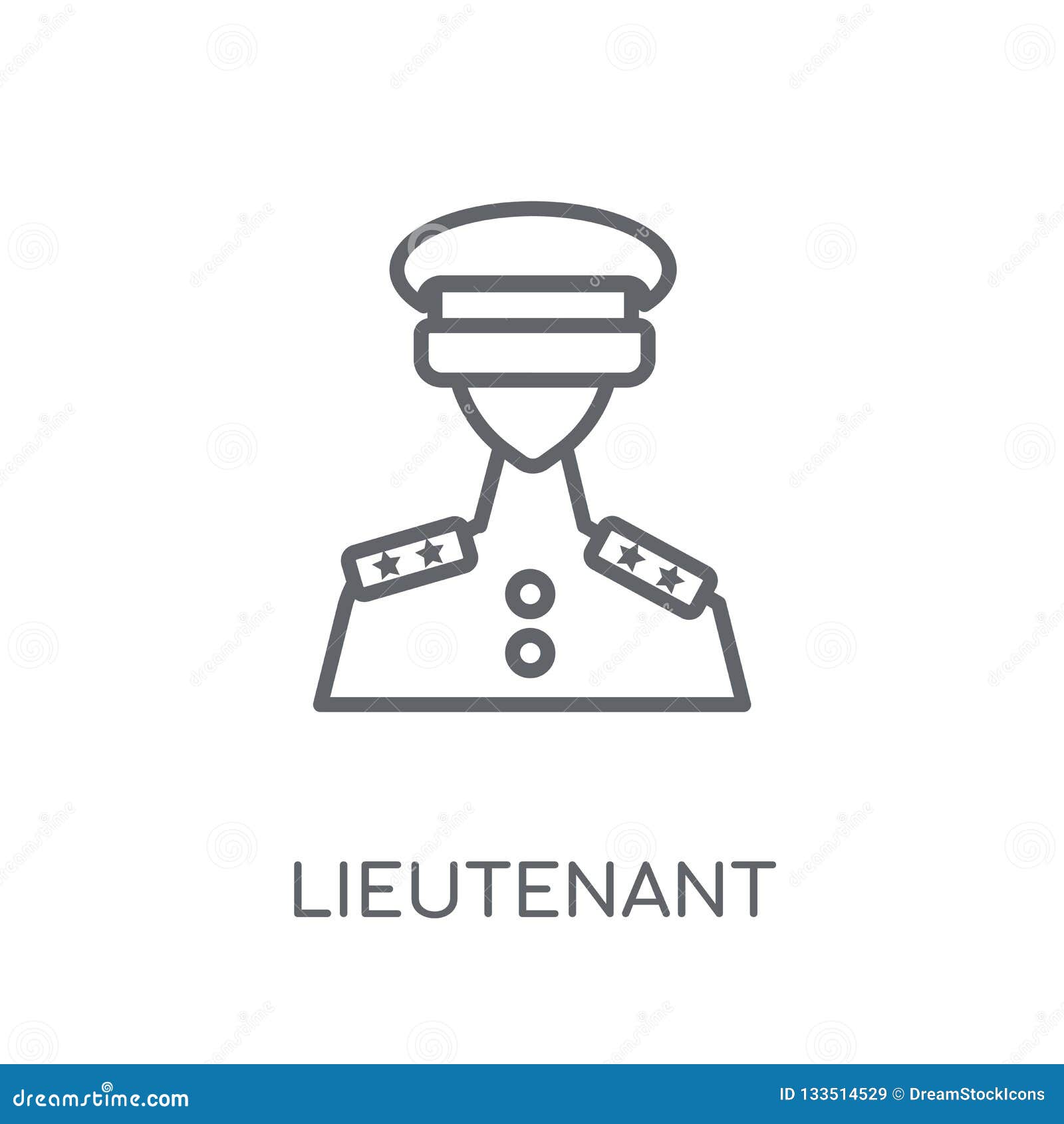 Icono Linear Del Teniente Concepto Moderno O Del Logotipo Del Teniente ...