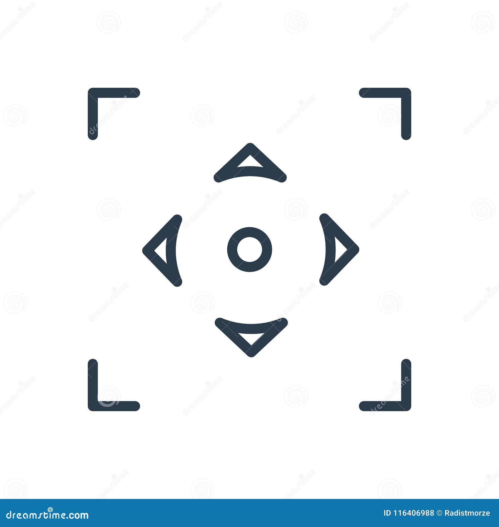 Icono Linear Del Vector Del Autofocus Stock de ilustración ...