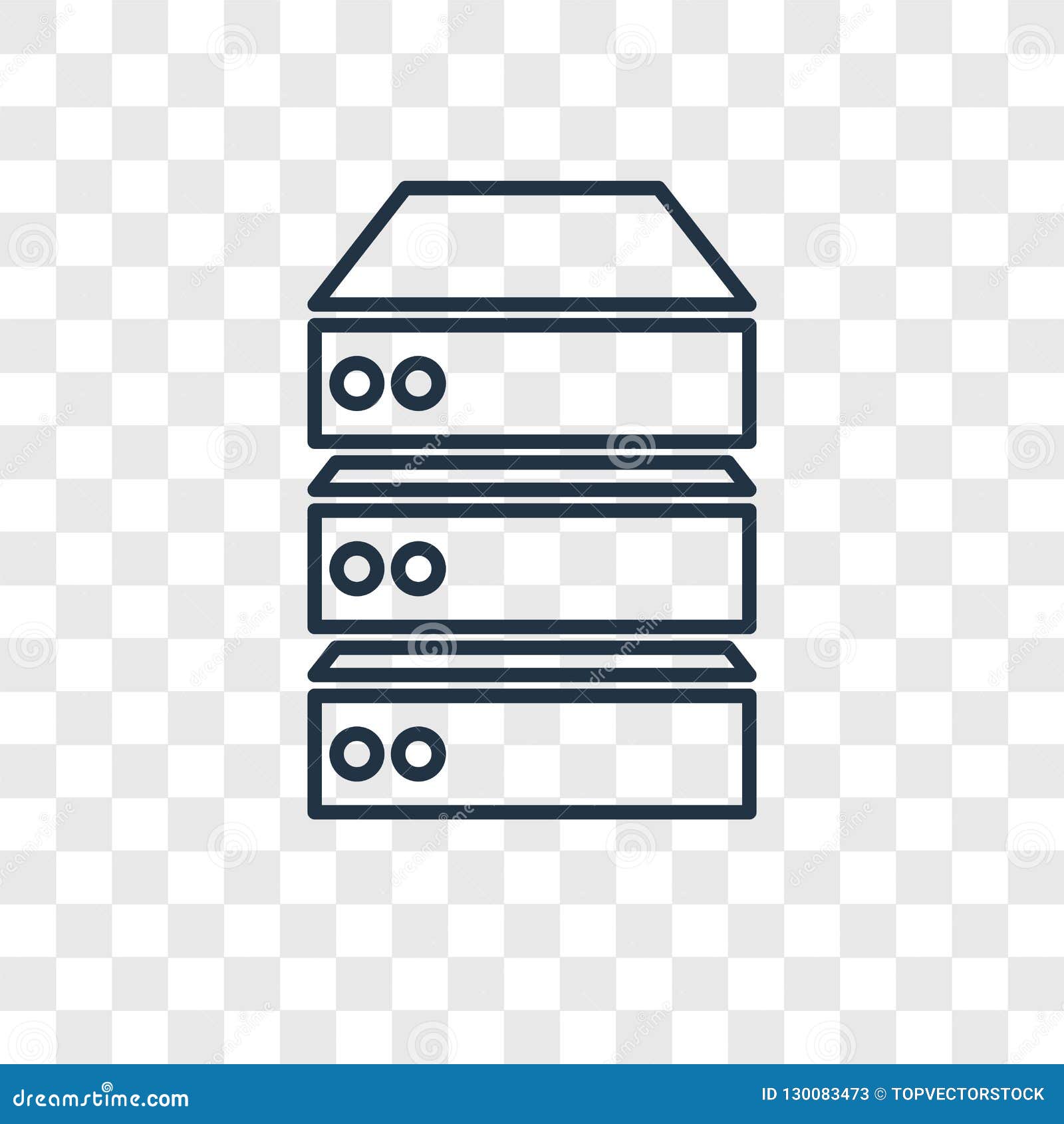 Icono Linear Del Vector Del Concepto Del Almacenamiento De Datos ...