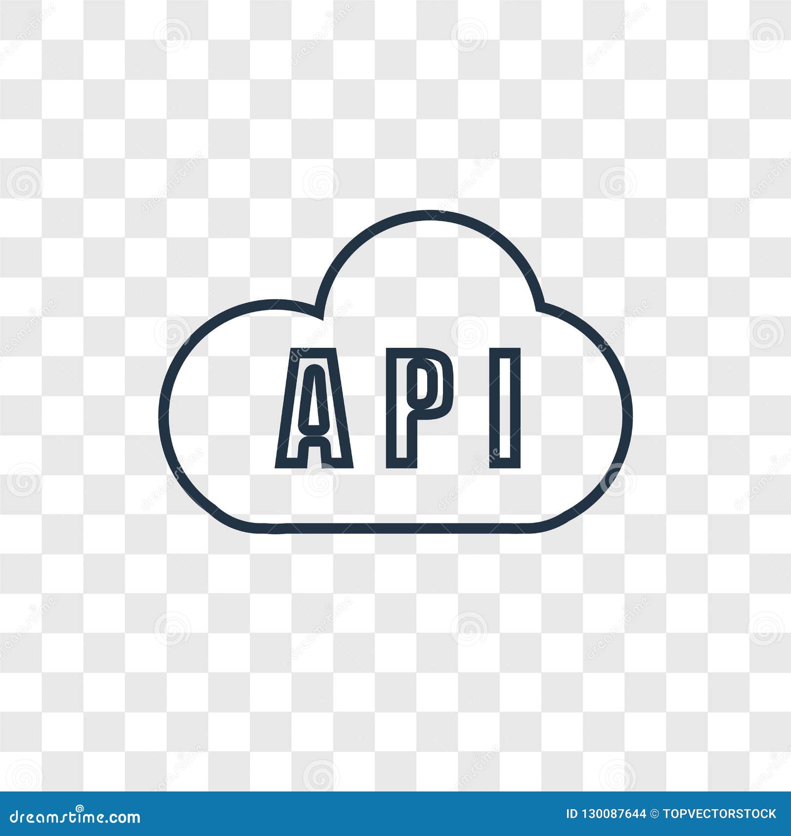 Icono Linear Del Vector Del Concepto Del Api Aislado En Backgroun ...