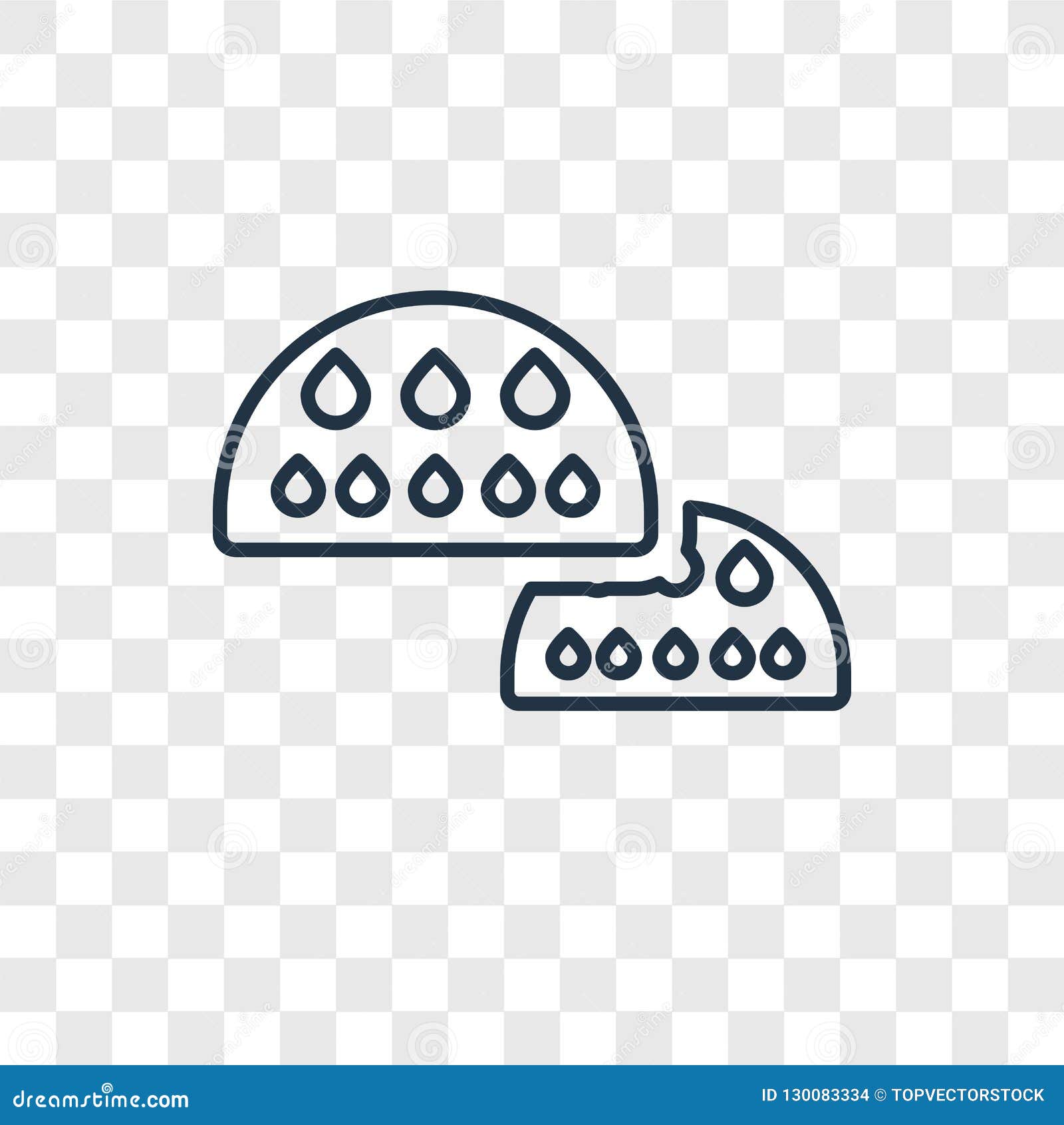 Icono Linear Del Vector Del Concepto Del Bollo Aislado En Backgroun ...