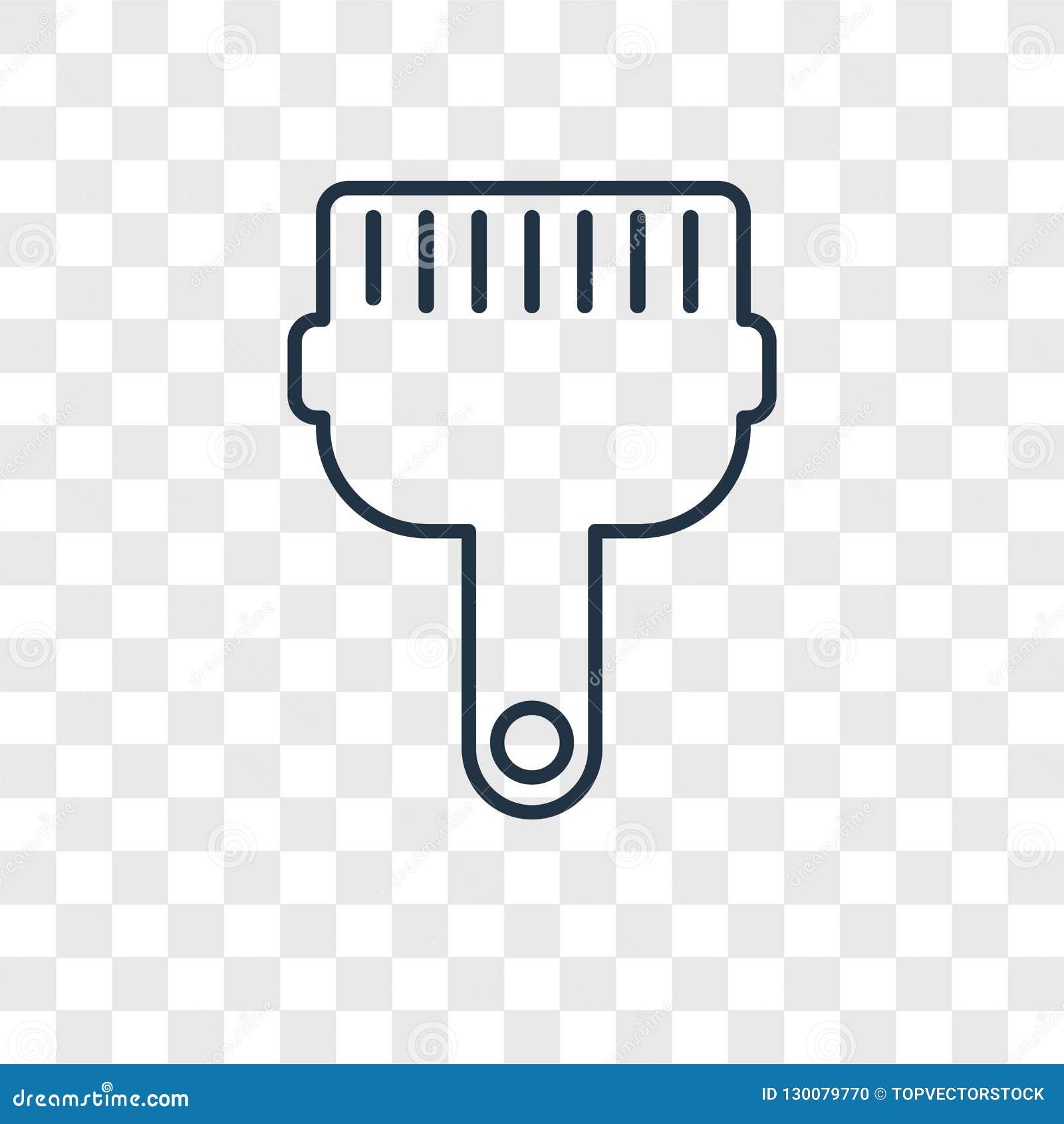 Icono Linear Del Vector Del Concepto De La Brocha Aislado En B ...