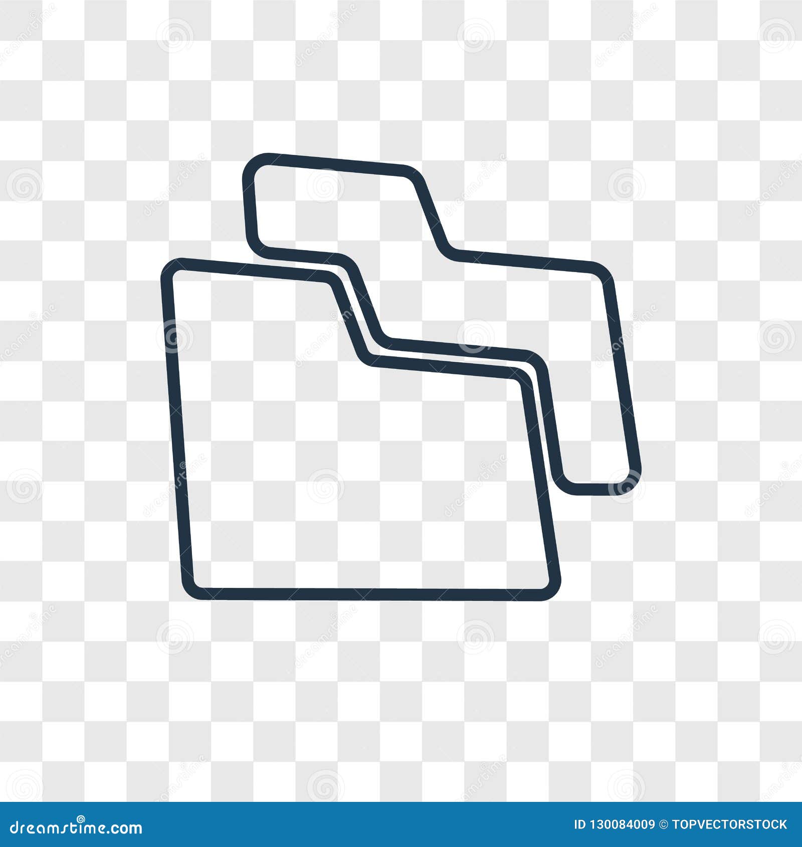 Icono Linear Del Vector Del Concepto De La Carpeta Aislado En Backgr ...
