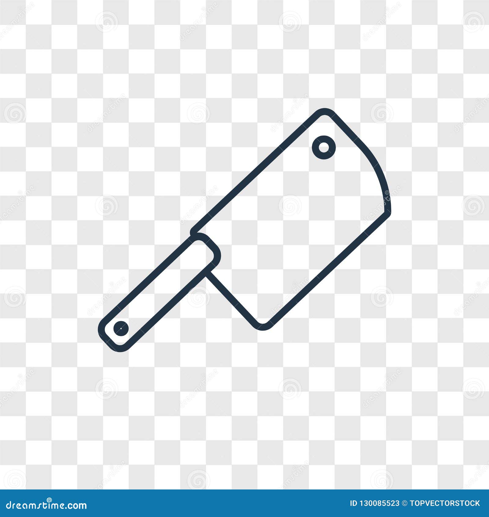 Icono Linear Del Vector Del Concepto De La Cuchilla En Backg ...