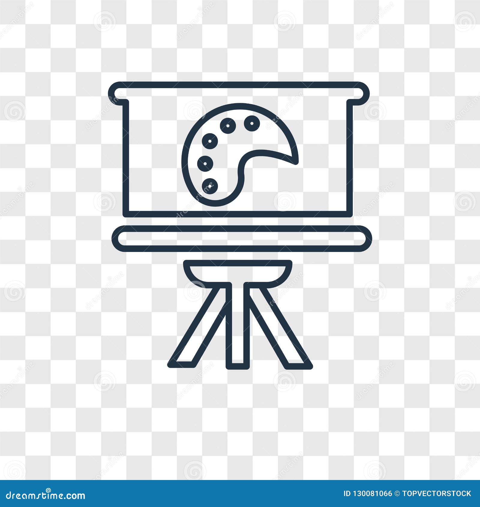 Icono Linear Del Vector Del Concepto De La Lona En Backgr Transparente ...