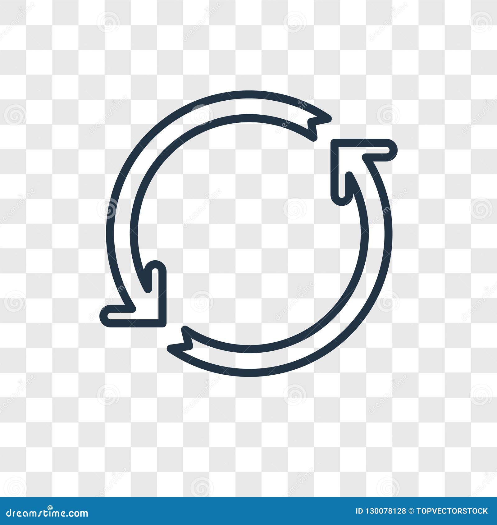 Icono Linear Del Vector Del Concepto De La Vuelta Aislado En Backgrou ...