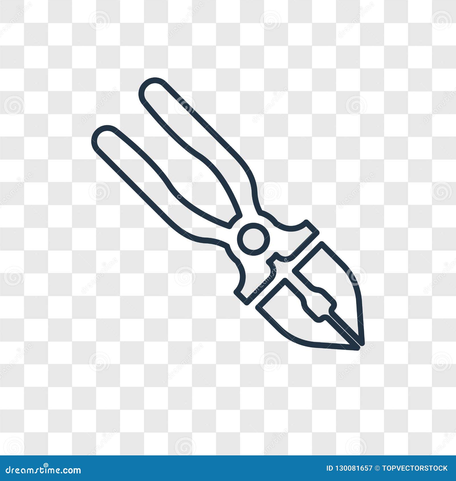 Icono Linear Del Vector Del Concepto De Los Alicates En Backgr ...