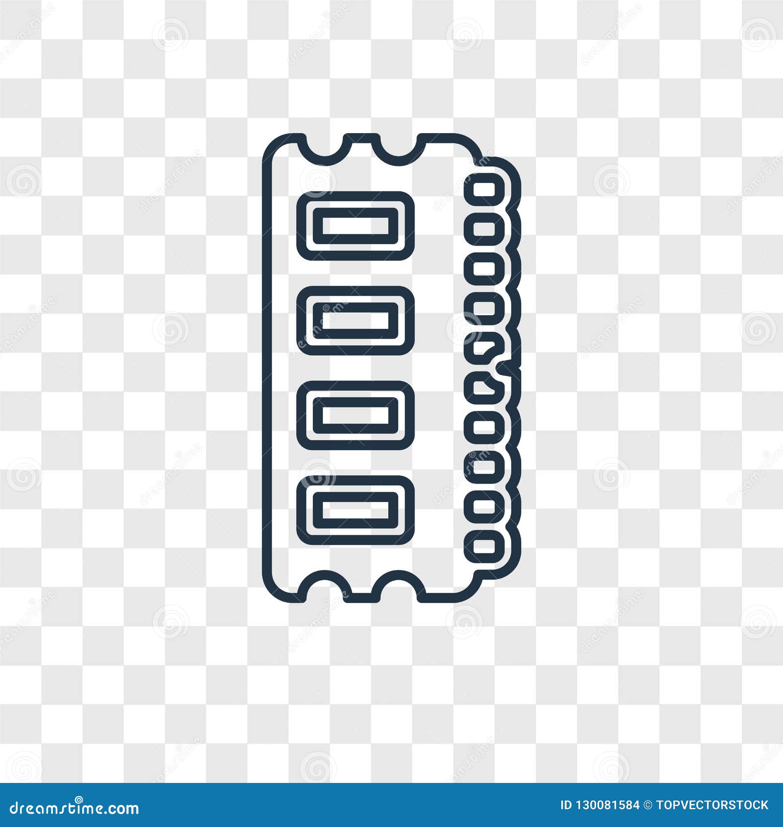 Icono Linear Del Vector Del Concepto De Ram Memory En Vagos ...