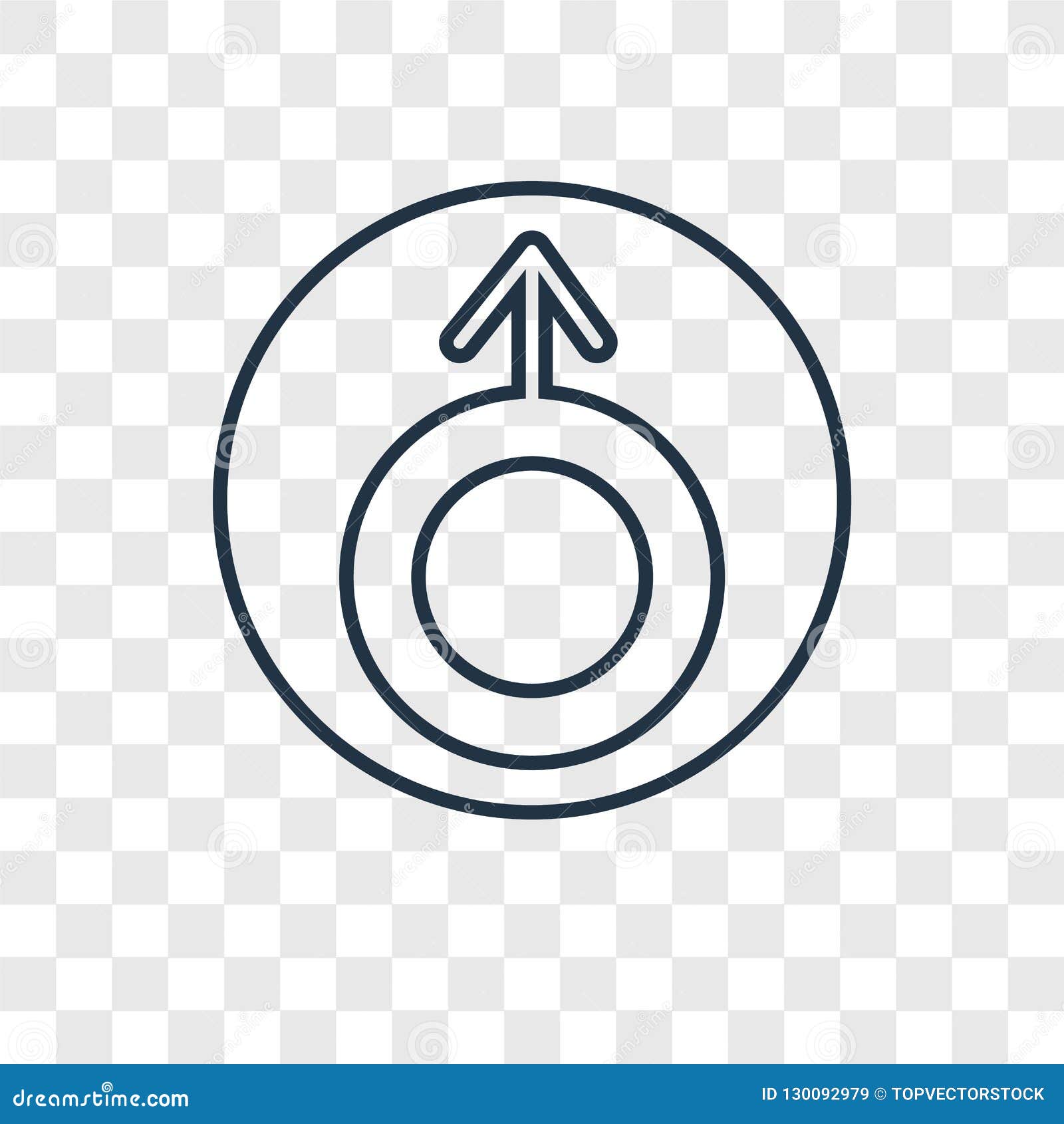 Icono Linear Del Vector Del Concepto De Urano Aislado En Backgr ...