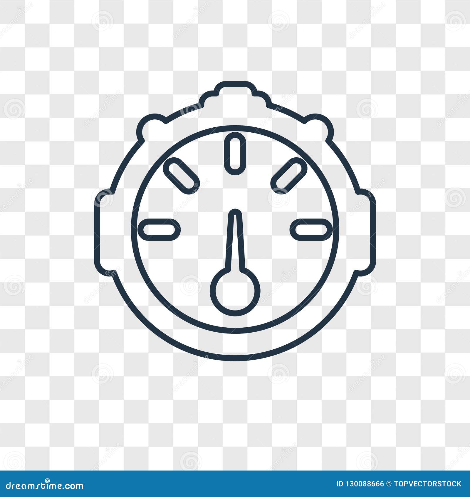 Icono Linear Del Vector Del Concepto Del Dial Aislado En Backgrou ...