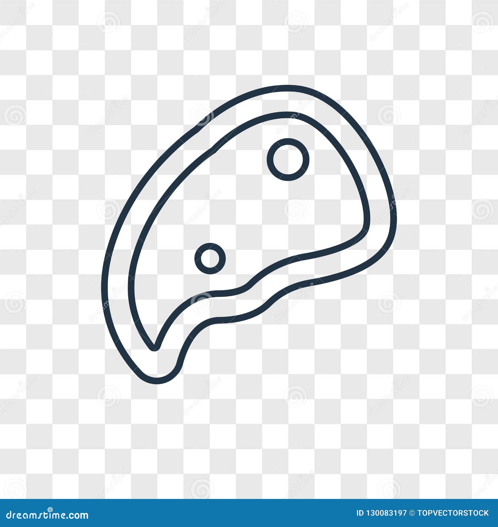 Icono Linear Del Vector Del Concepto Del Filete Aislado En Backgro ...