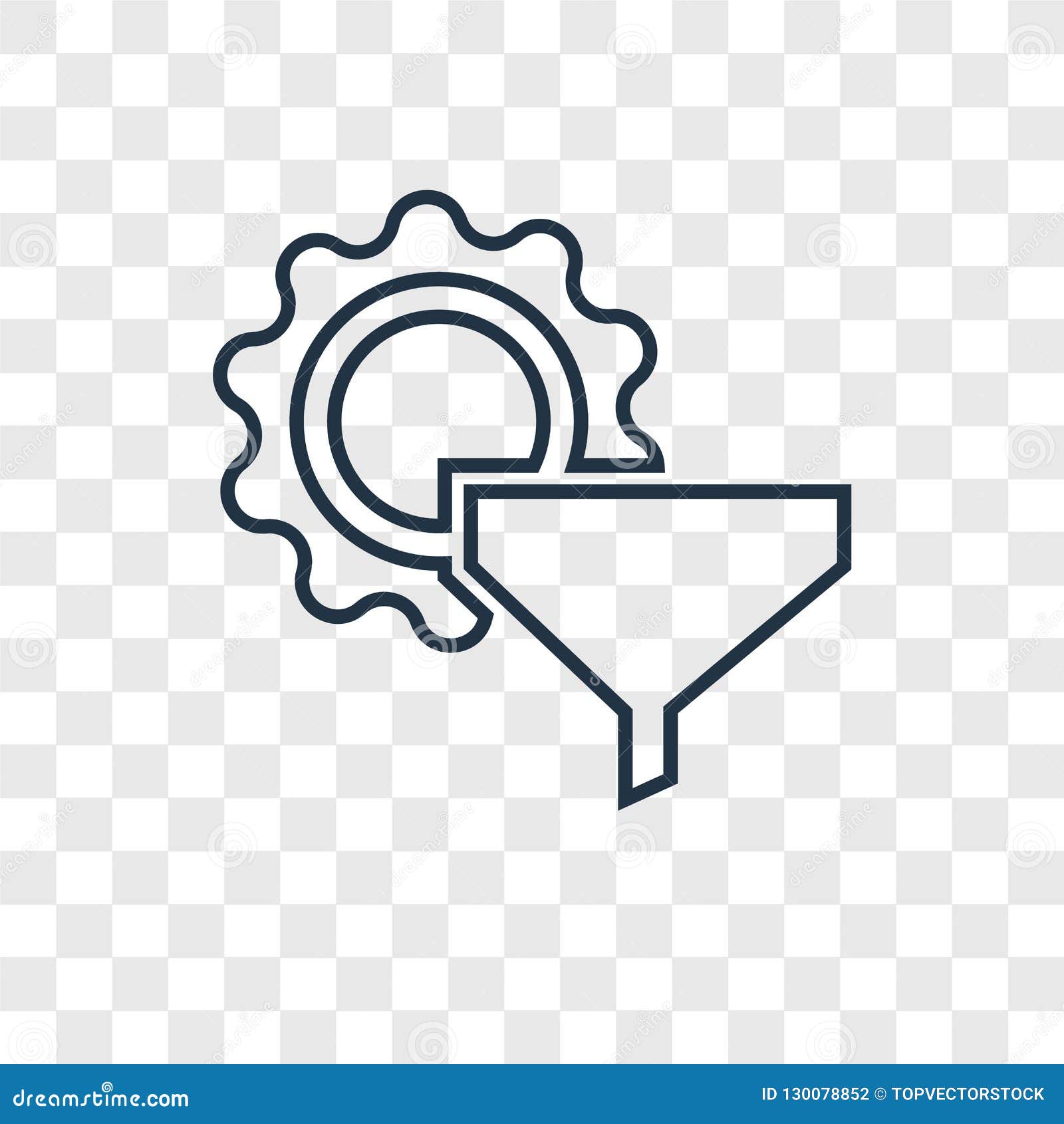 Icono Linear Del Vector Del Concepto Del Filtro Aislado En Backgr ...