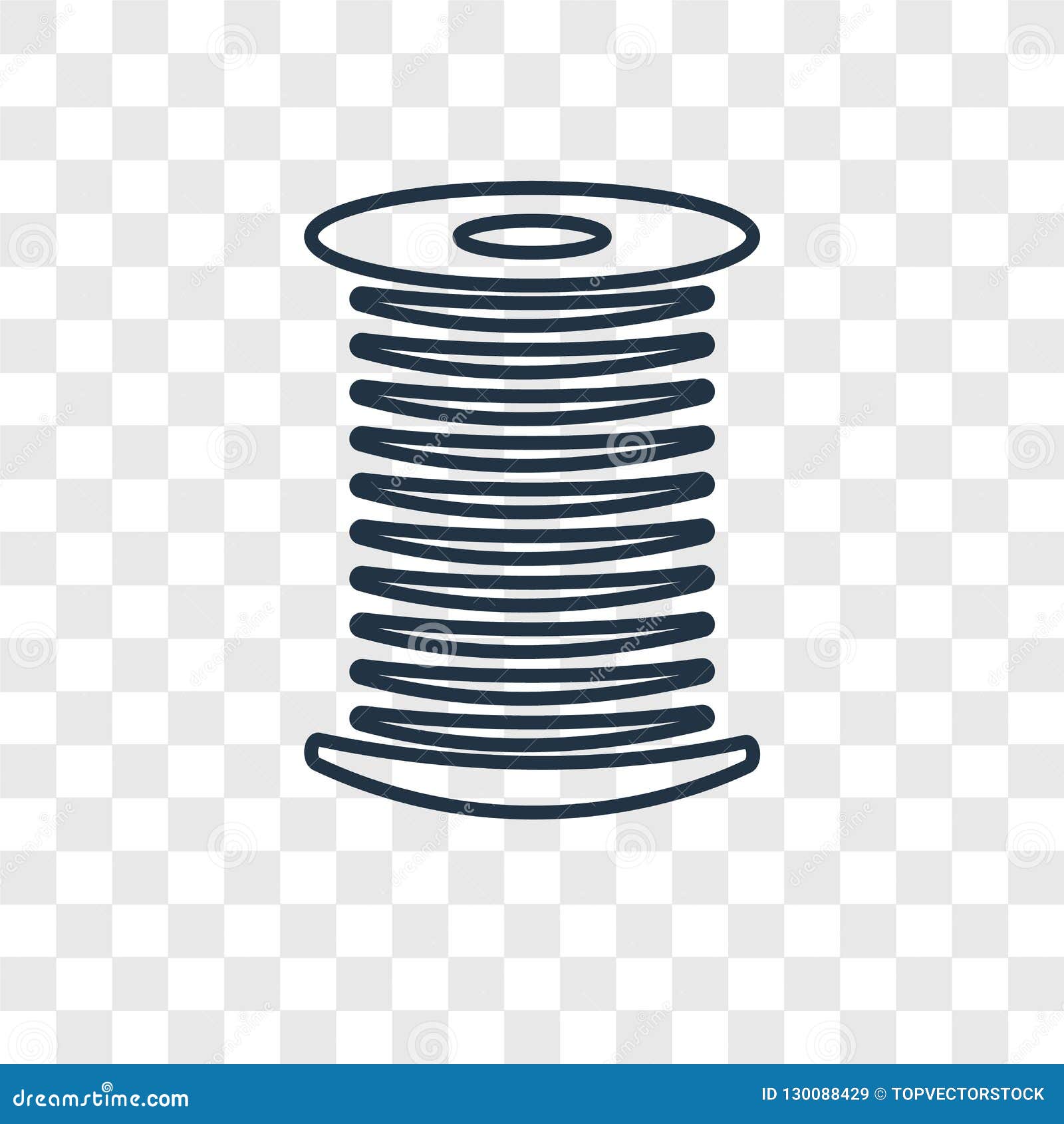 Icono Linear Del Vector Del Concepto Del Hilo Aislado En Backgr ...