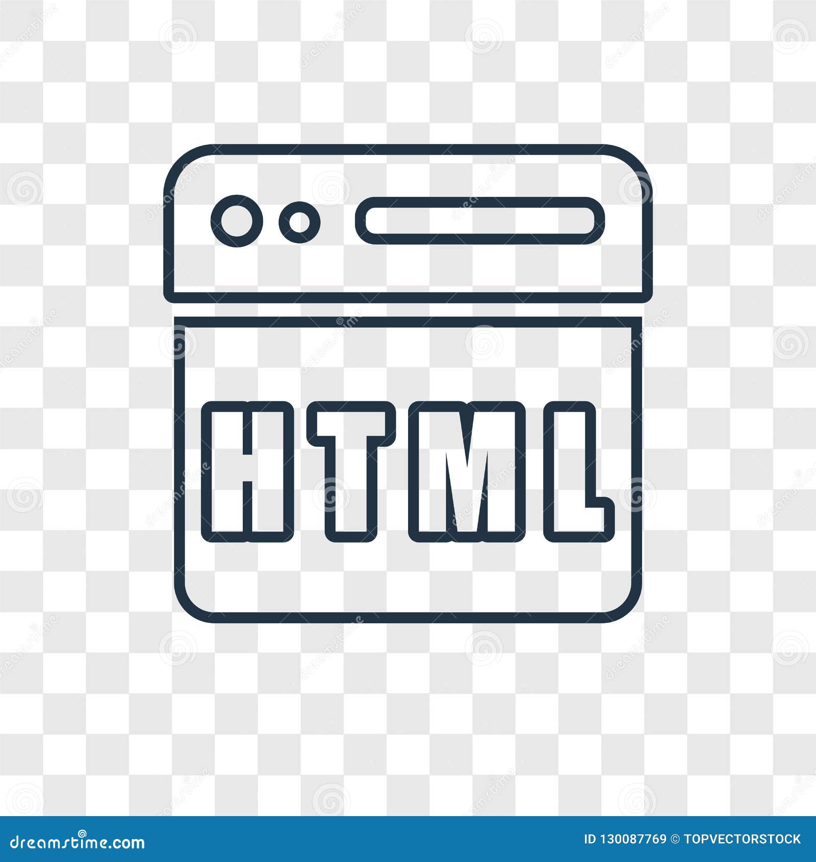 Icono Linear Del Vector Del Concepto Del HTML Aislado En Backgrou ...