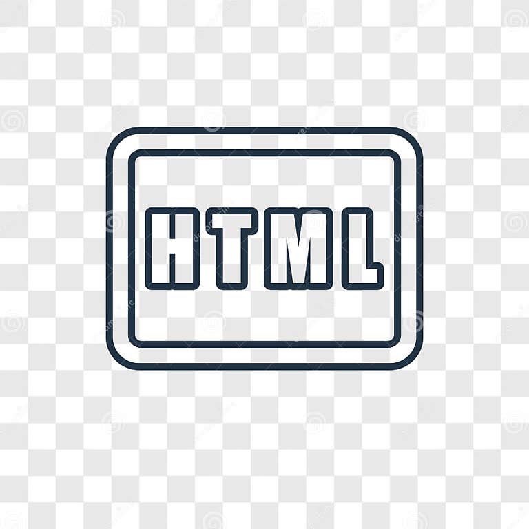 Icono Linear Del Vector Del Concepto Del HTML Aislado En Backgrou ...