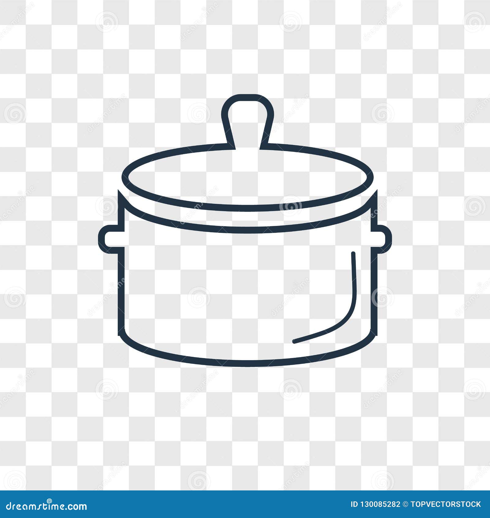 Icono Linear Del Vector Del Concepto Del Pote Aislado En Backgroun ...