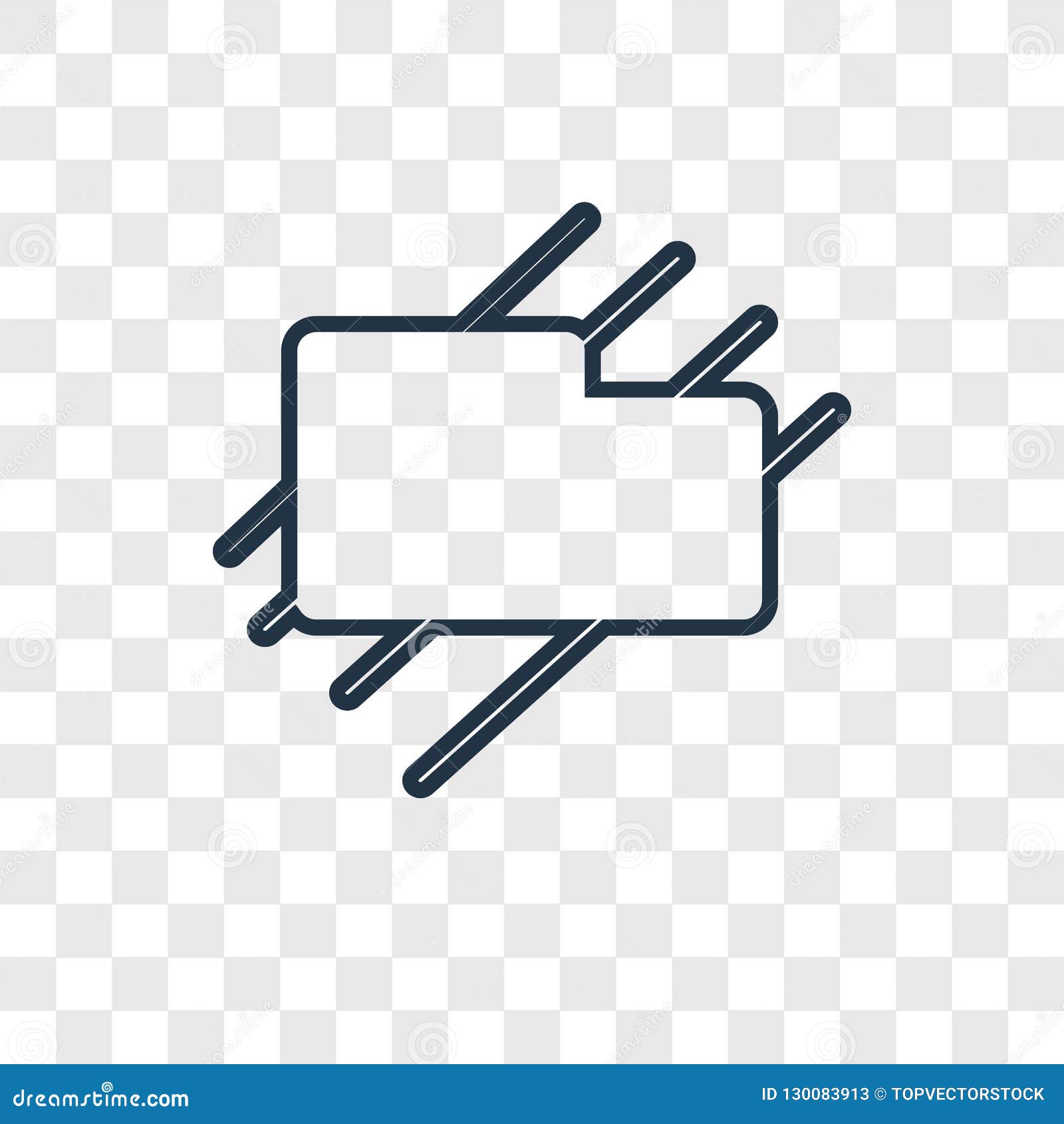 Icono Linear Del Vector Del Concepto Del Trapo Aislado En Backgrou ...