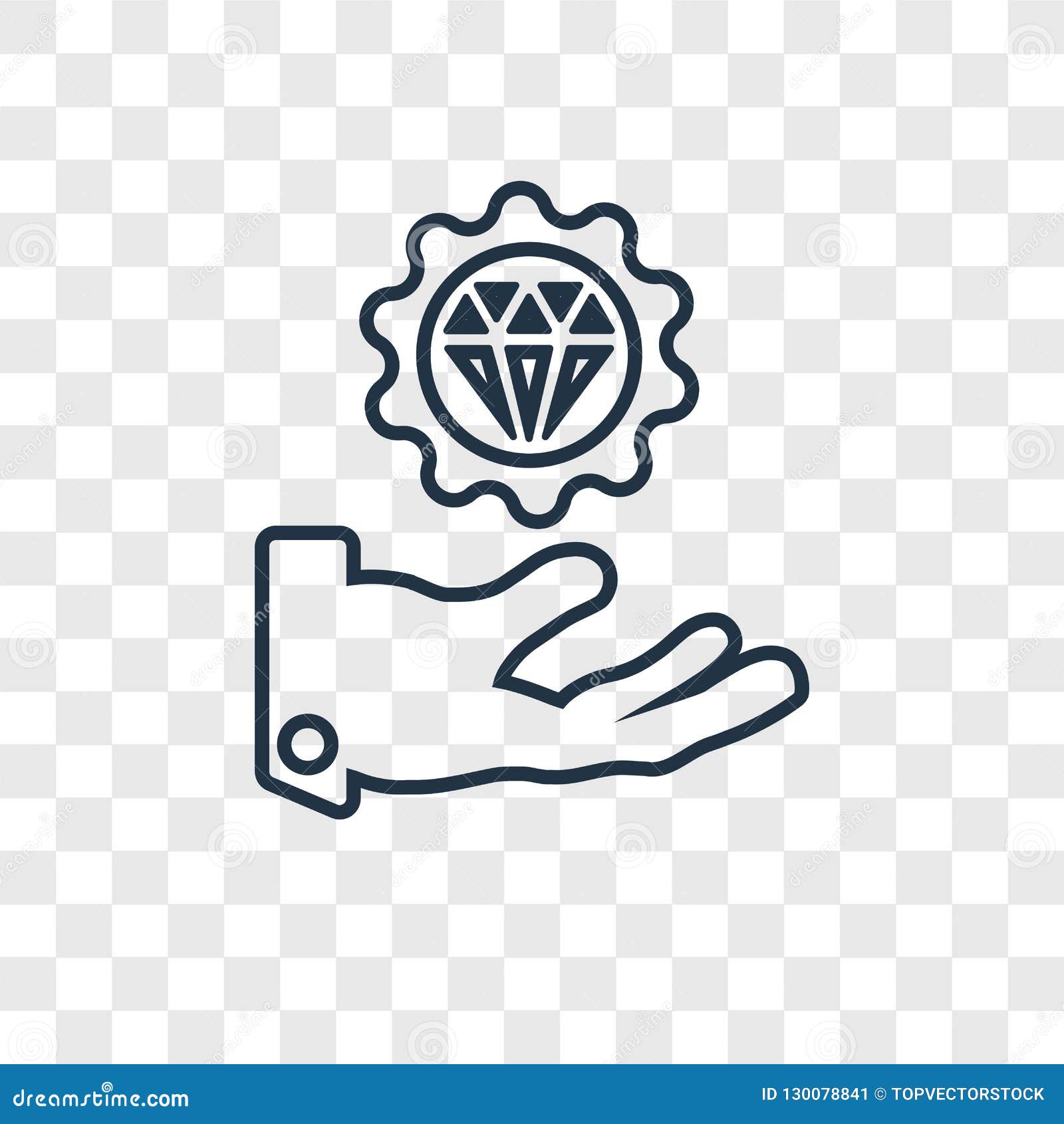 Icono Linear Del Vector Del Concepto Del Valor Aislado En Backgro ...