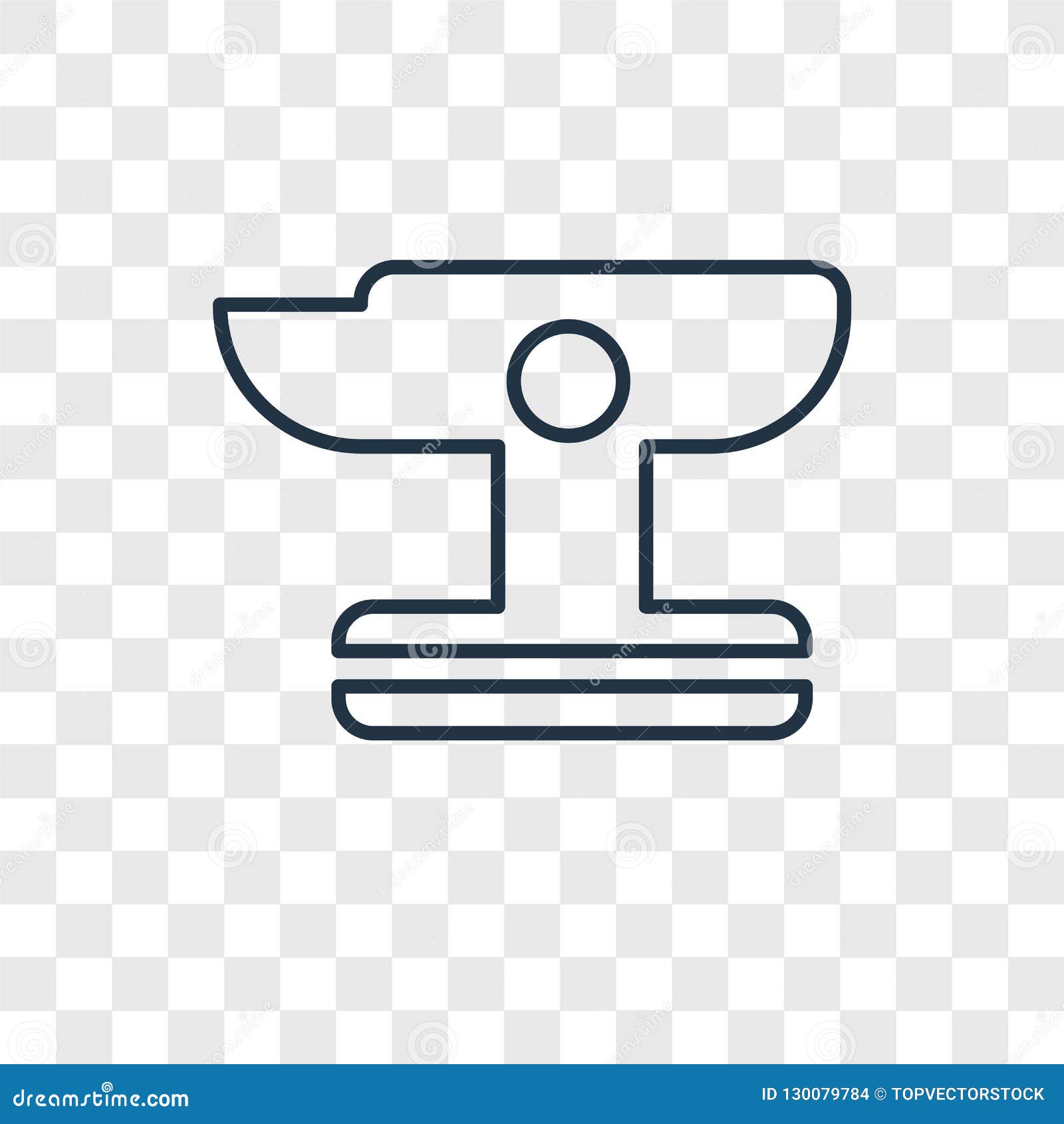 Icono Linear Del Vector Del Concepto Del Yunque Aislado En Backgro ...