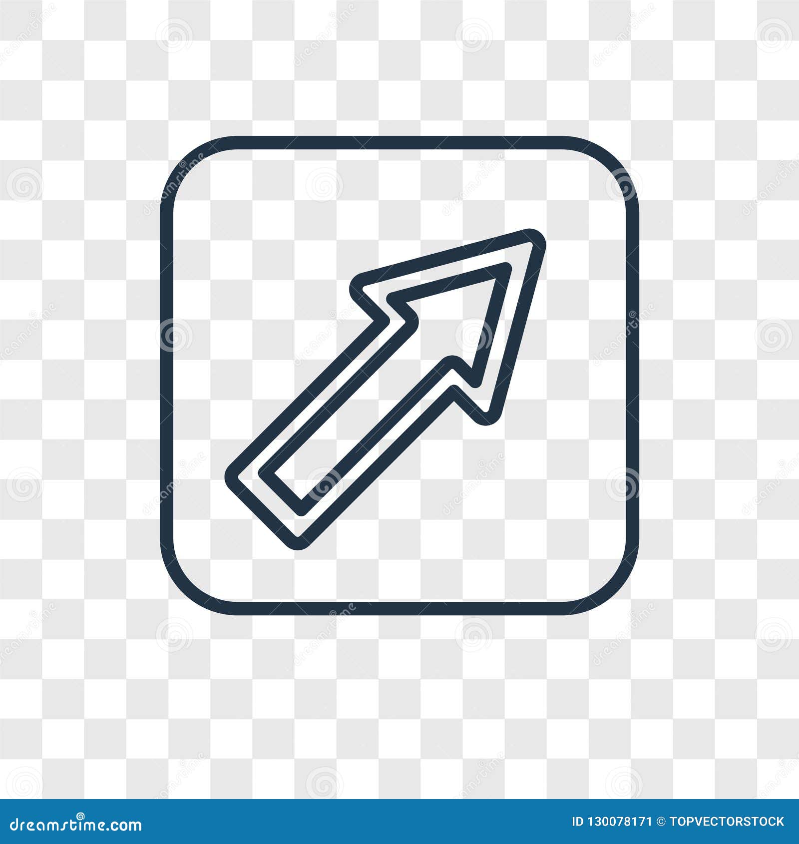 Icono Linear Del Vector Diagonal Del Concepto Aislado En La Parte ...