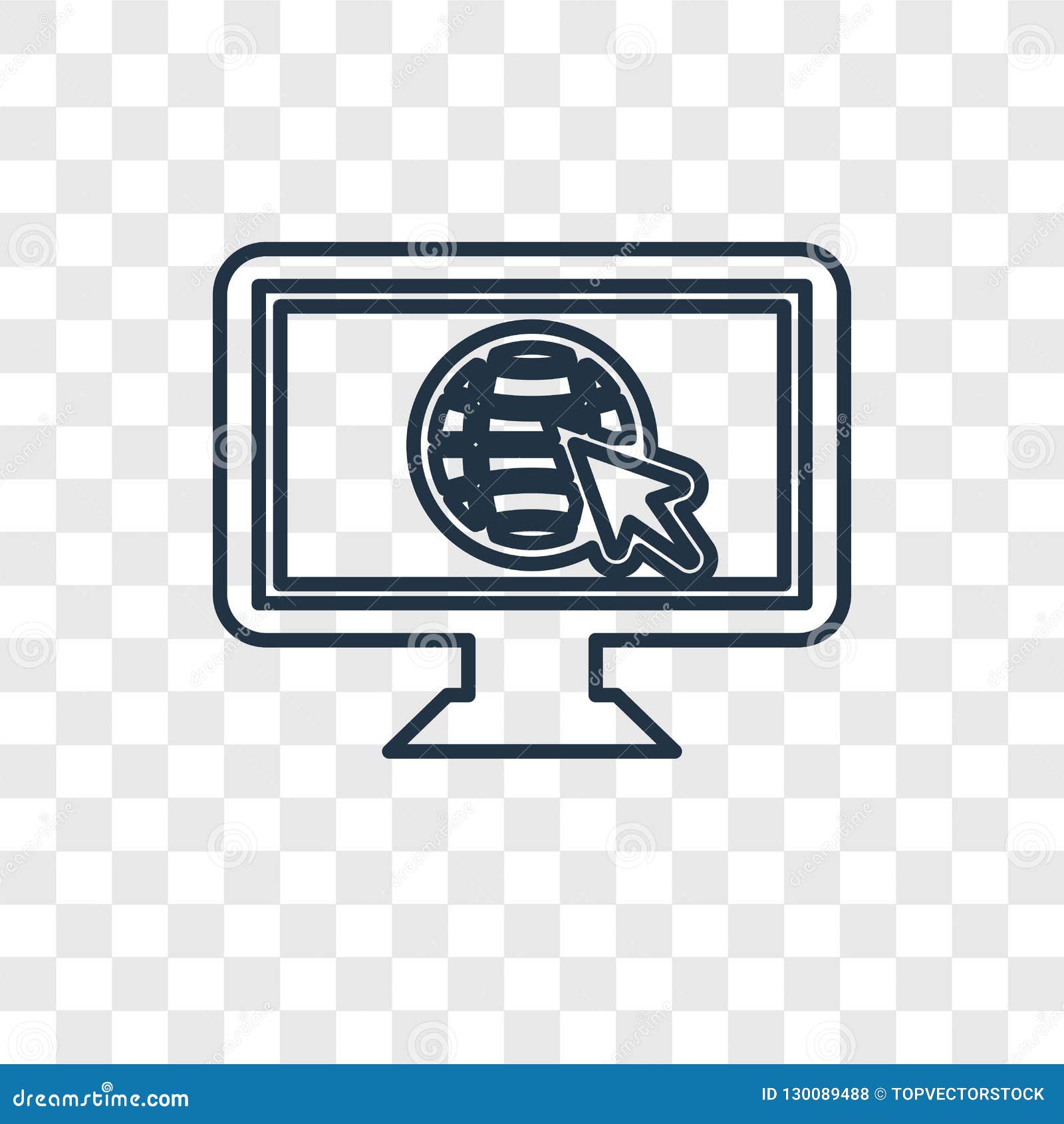 Icono Linear Del Vector Neto Del Concepto Aislado En Backgroun ...